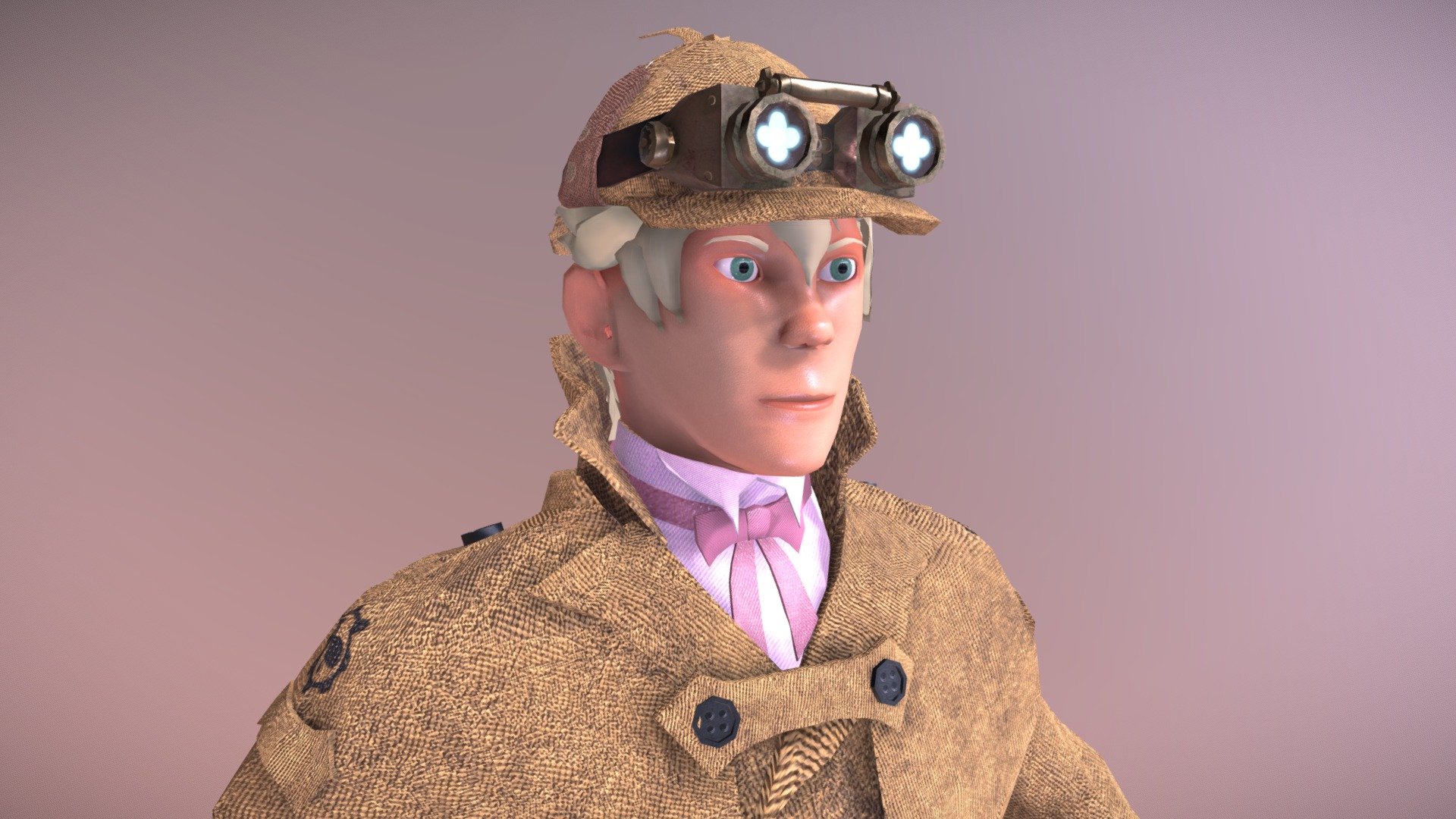 Character Modelling- Herlock Sholmes (Textured) - 3D model by ...