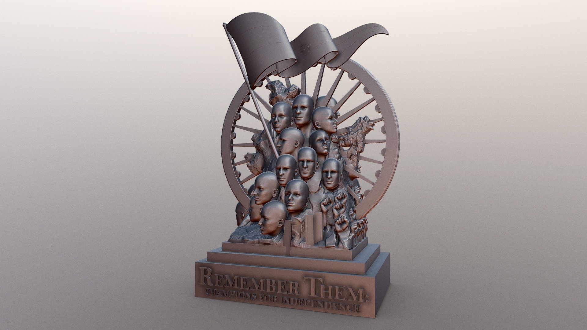 Remember them champions for independence - 3D model by gkesava [1666a48 ...