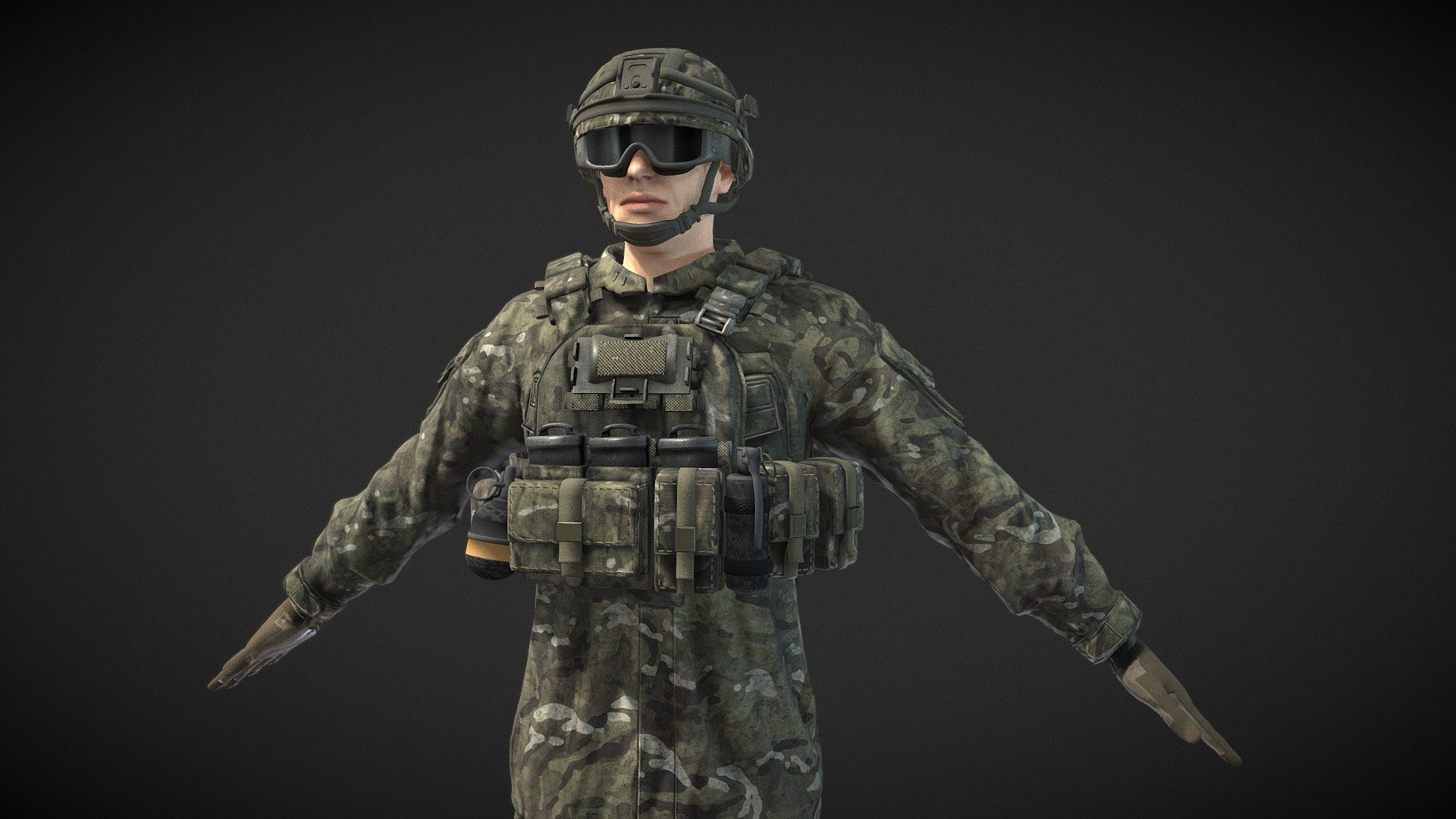 British NATO Military Soldier - Buy Royalty Free 3D model by Outworld ...