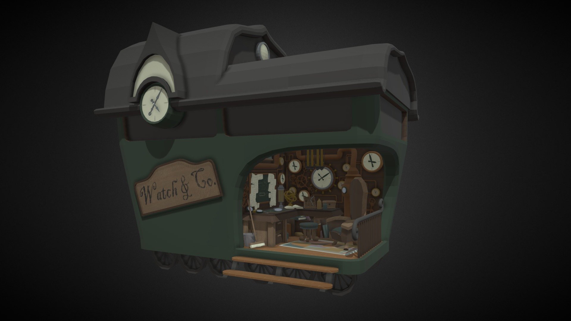 Steampunk - Vendor - Stylised - 3D model by nv (@nielsvalckenaere ...