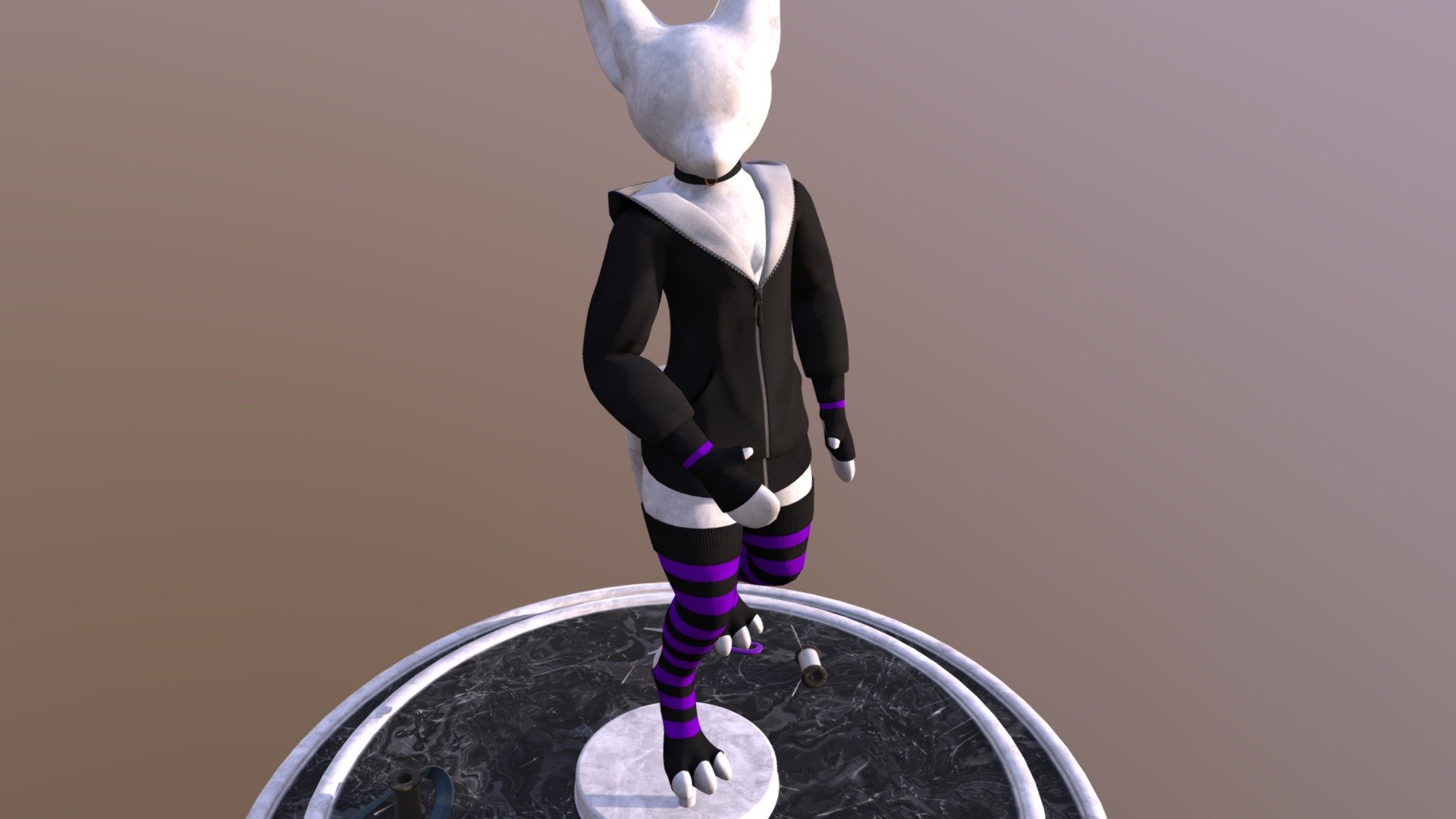 Zip-Hoodie and Warmers for Nardoragon - 3D model by BurnsyShine [166e270] - Sketchfab