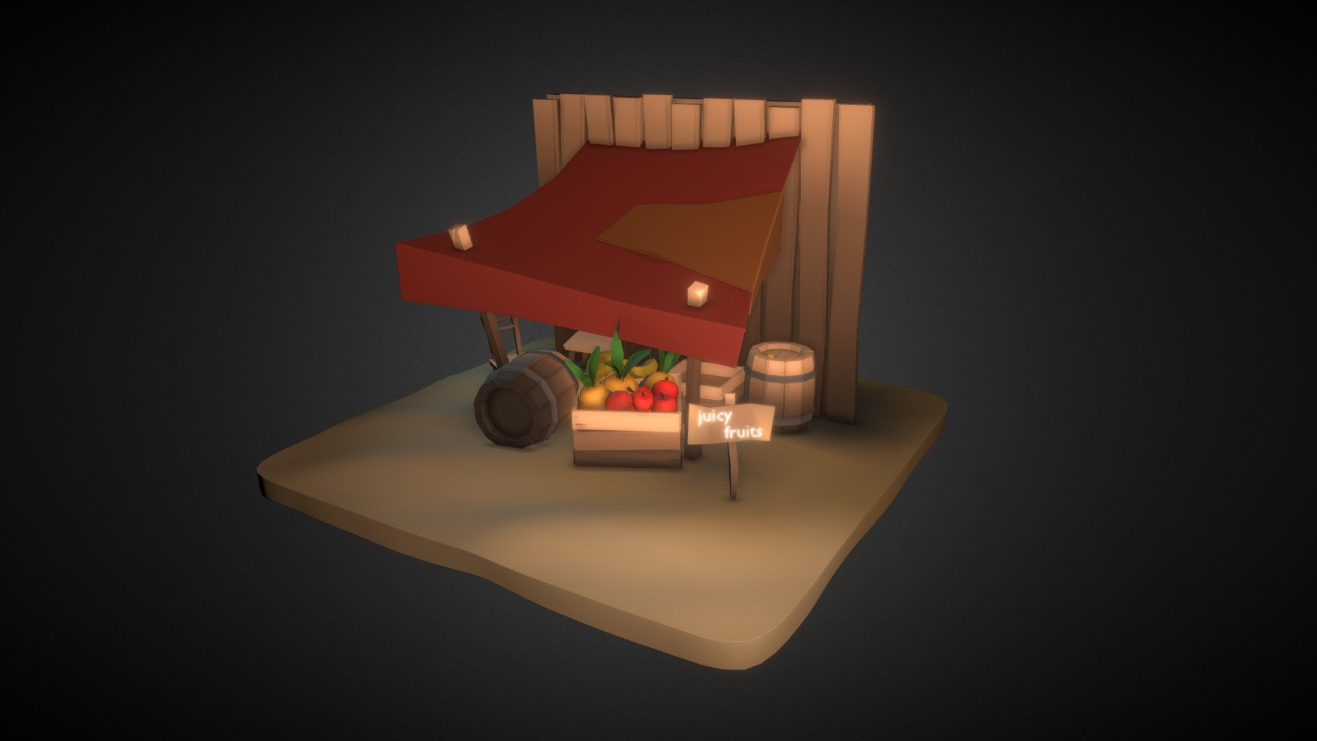 Simple Desert Scene - 3D model by Hentoony (@Paolofix21) [1670ac1 ...