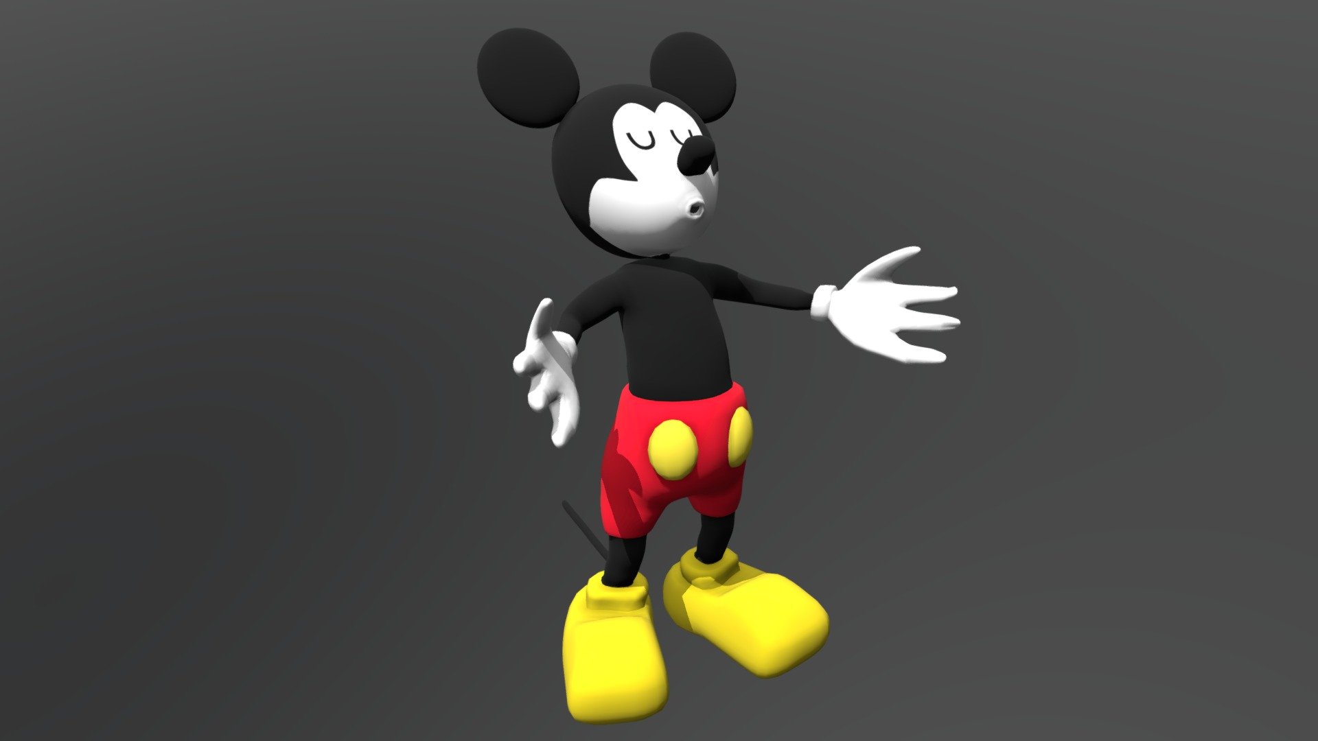 Mickey Mouse whistling - 3D model by JavierMetrika [16736fc] - Sketchfab