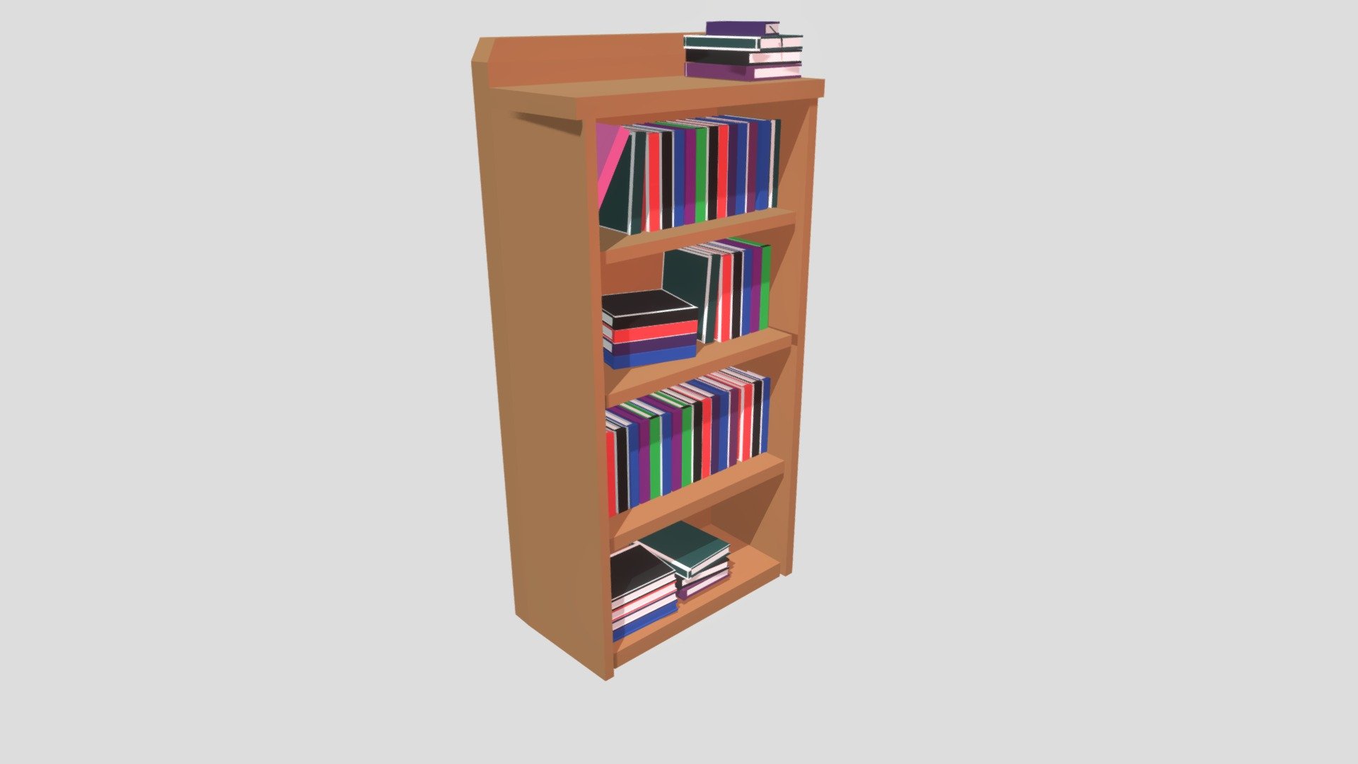 NOTEBOOK + LIBRARY (LOWPOLY) - 3D model by KARFROST [1674d68] - Sketchfab