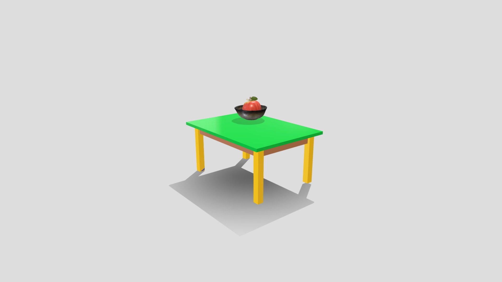 Meja dan Apel - 3D model by omwik [167550e] - Sketchfab