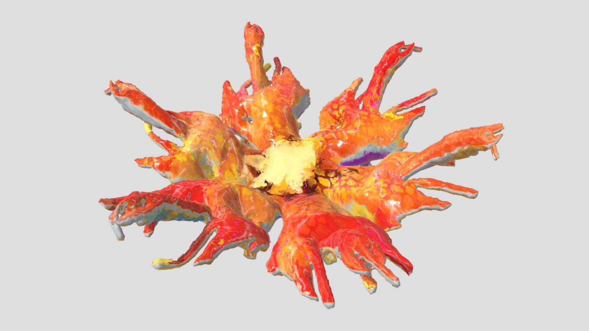 Mushroom Origami Fungiable Organic Art - Buy Royalty Free 3D model by ...