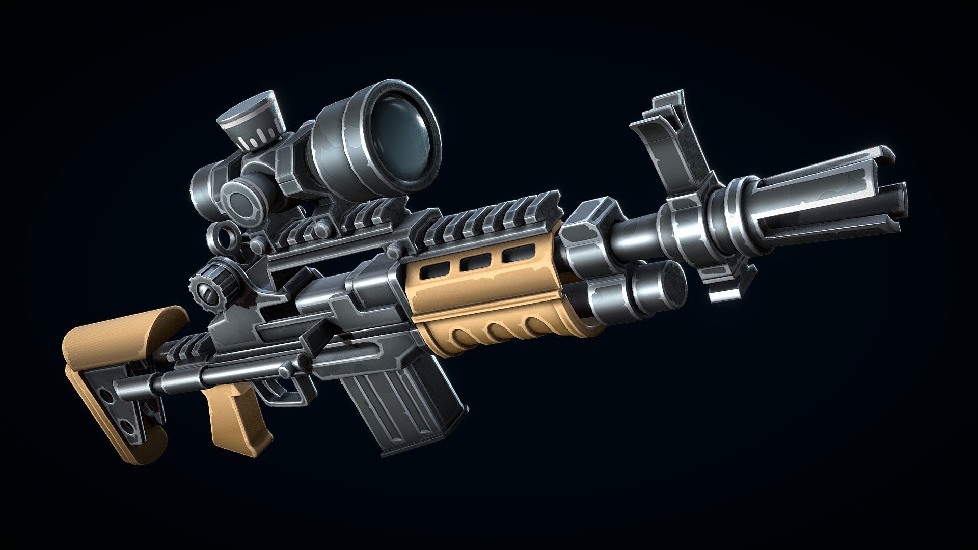 Stylized M14 Rifle - Buy Royalty Free 3D model by CGnewbie [167a135 ...