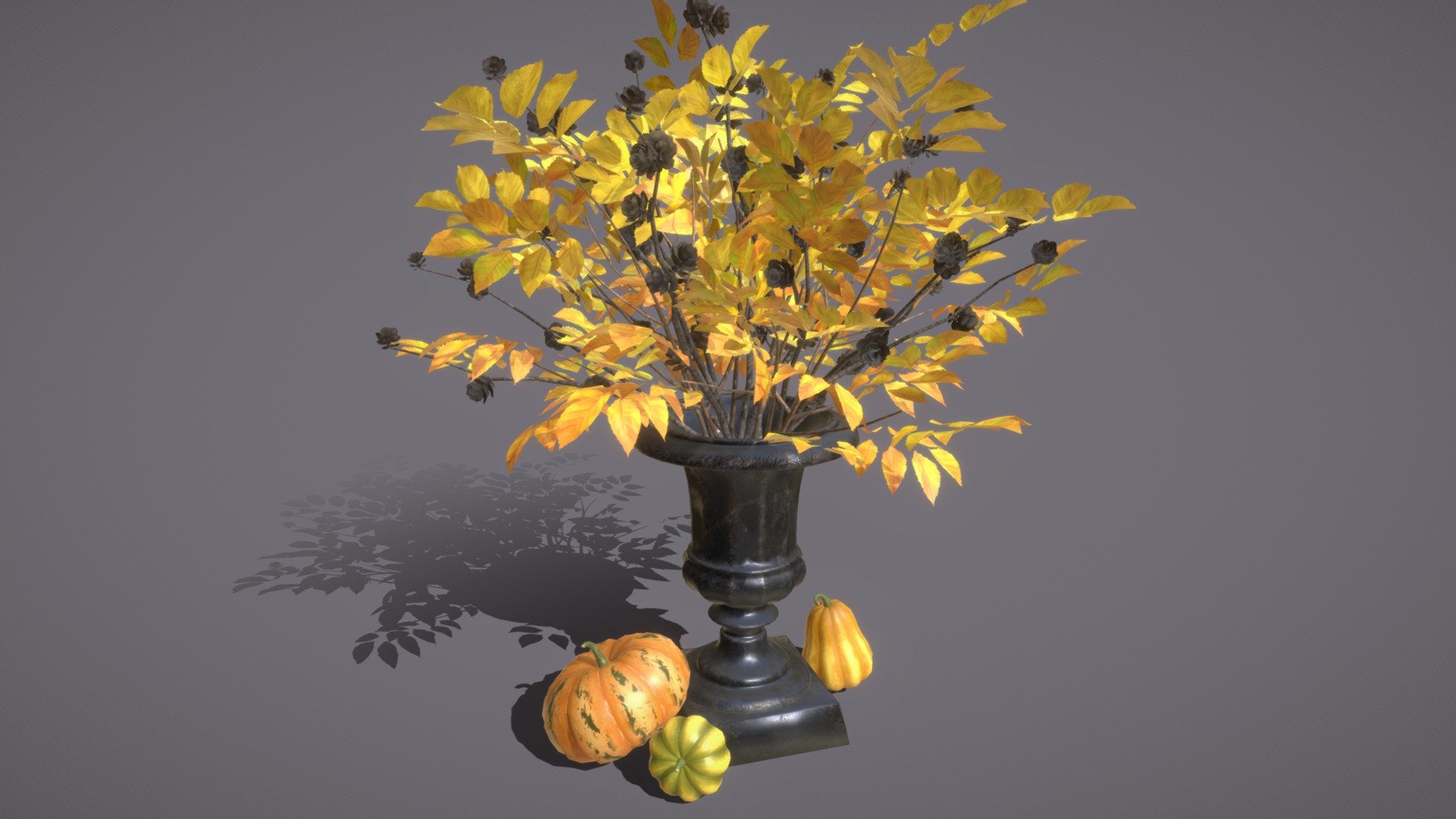 Yellow fall bouquet (3D) - Buy Royalty Free 3D model by tochechka ...