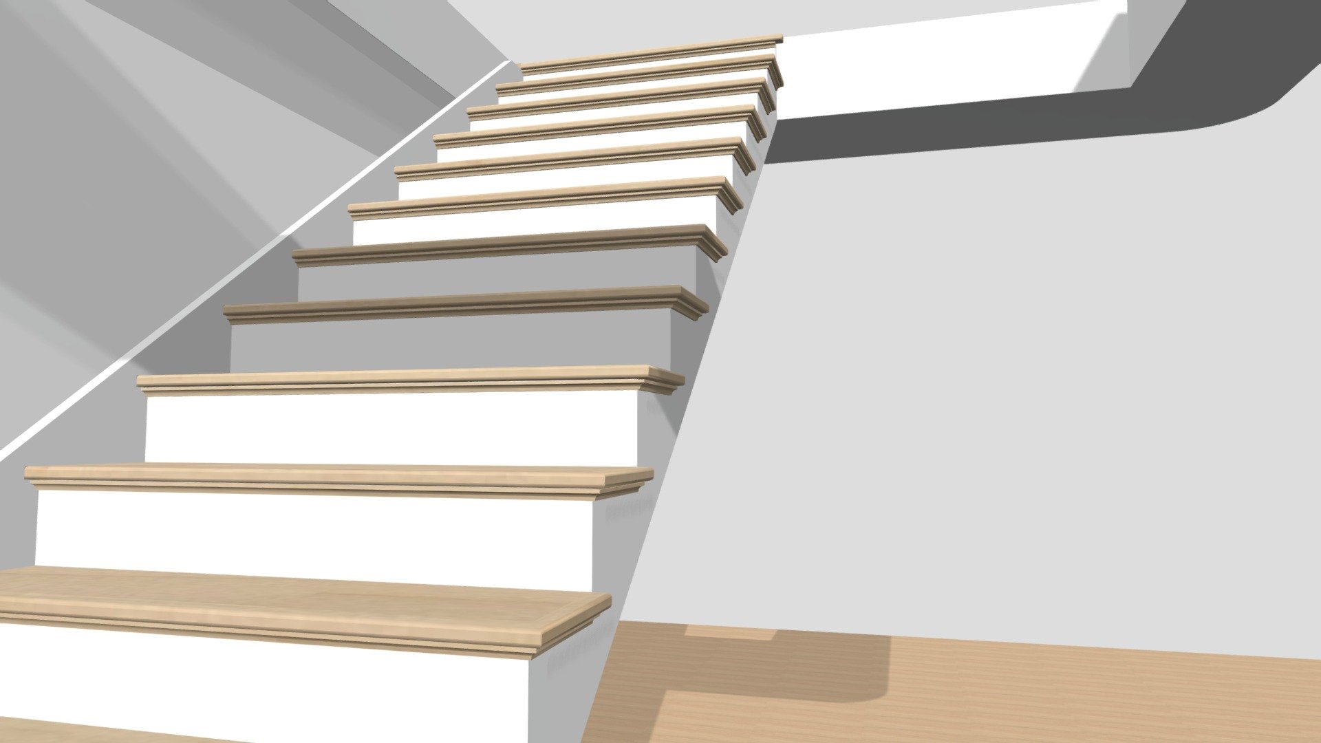 Square 1'' tread with cove - 3D model by Accurate Stairs and Railings ...