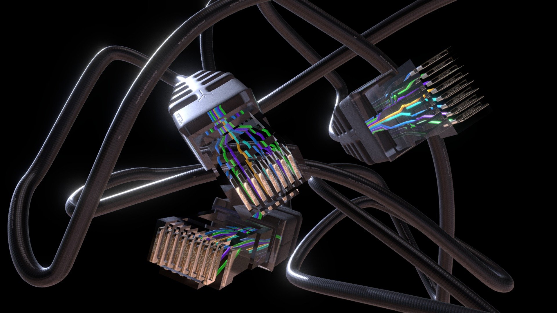 Internet cable | Ethernet | Lan - Download Free 3D model by Yan ...