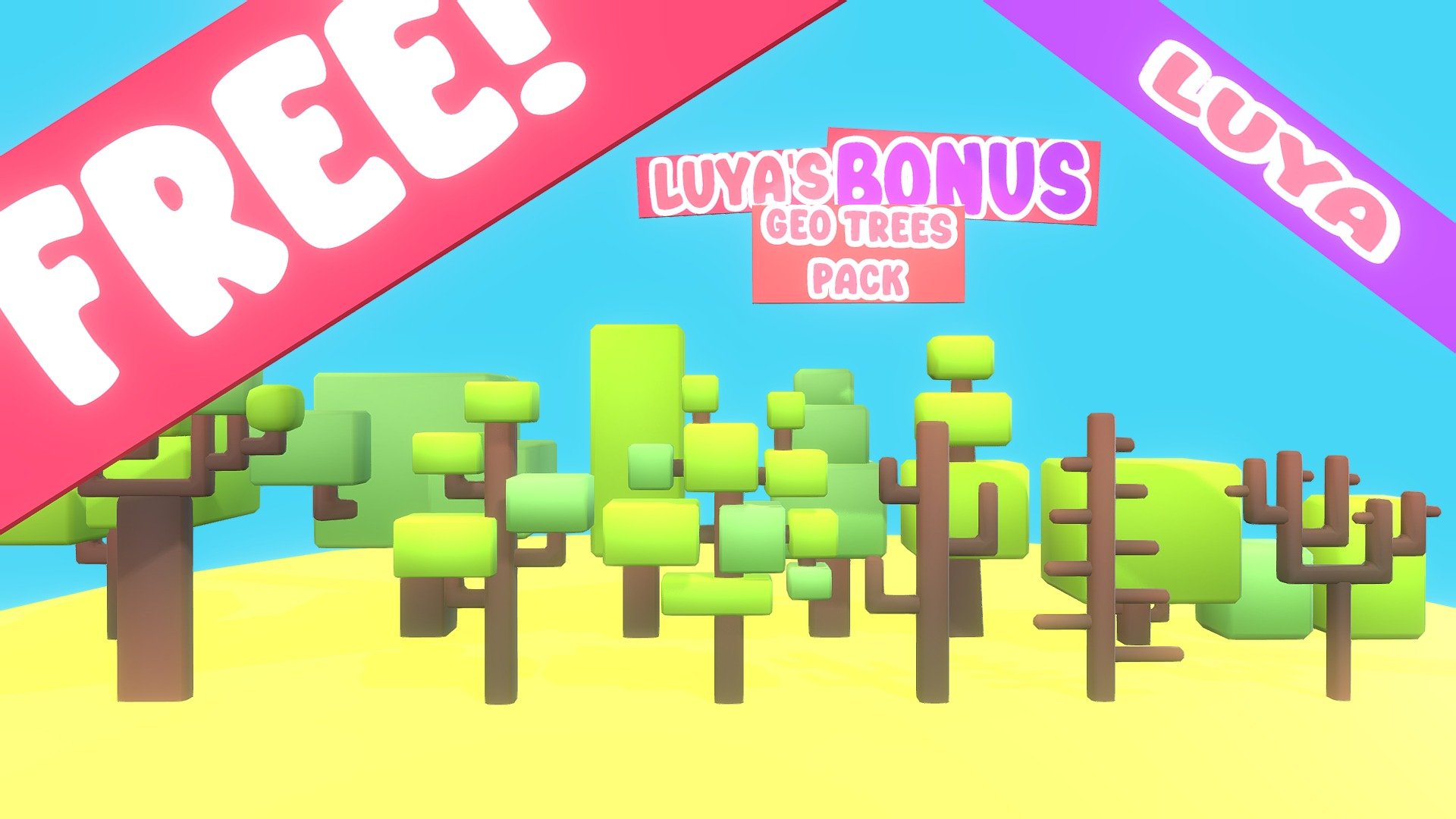 🍀 Luya's BONUS Geo Trees Pack! - Download Free 3D model by LUYA Store 🌺 ...