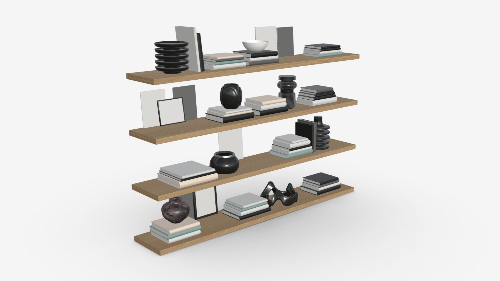 Shelf with decorations - Buy Royalty Free 3D model by HQ3DMOD ...