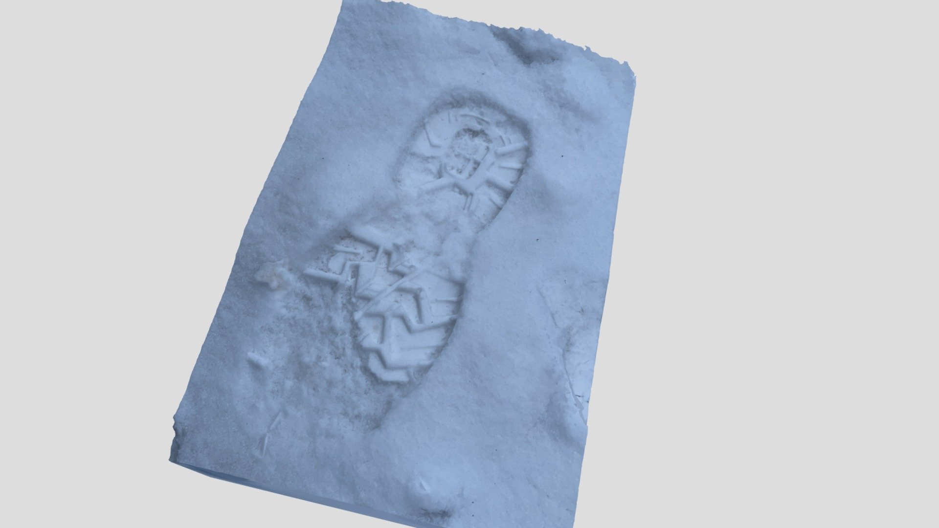 Footprint in snow - 3D model by conflig [1687d1f] - Sketchfab