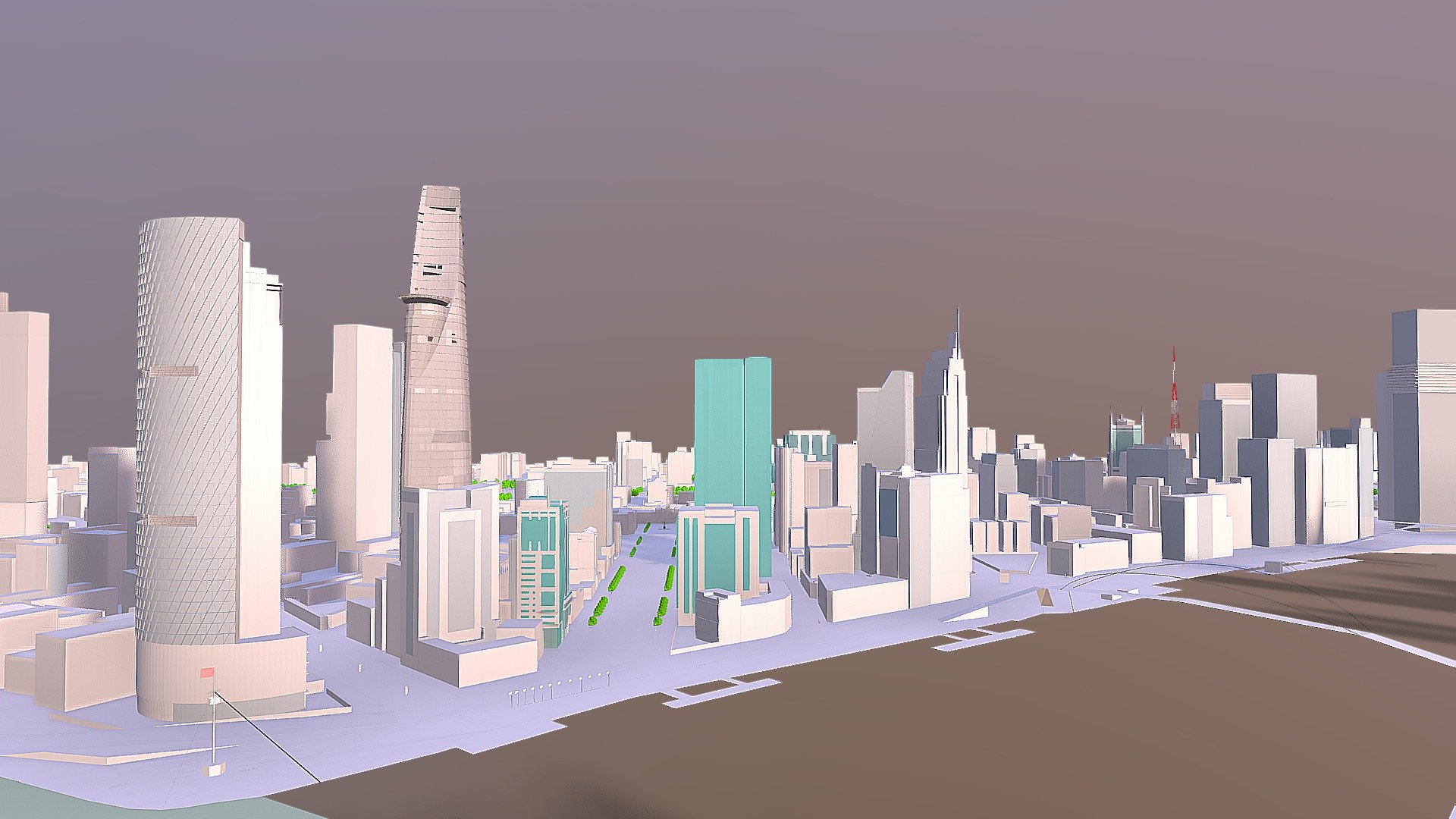 Saigon - Ho Chi Minh City | District 1 TEST - Download Free 3D model by ...
