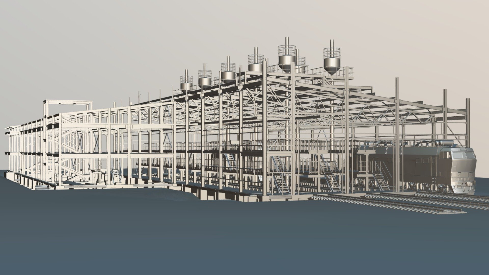 Building of Locomotive Service - 3D model by c.s.k.a.18 [168c75c ...