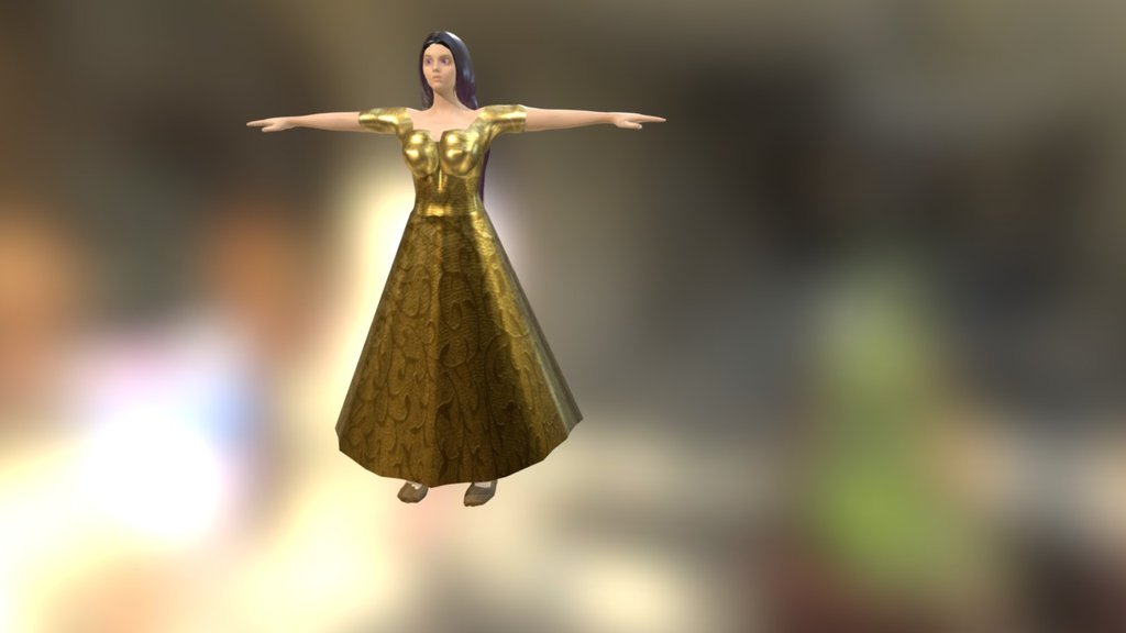Golden Princess Animation - 3D model by reizibarrientos [168f064 ...