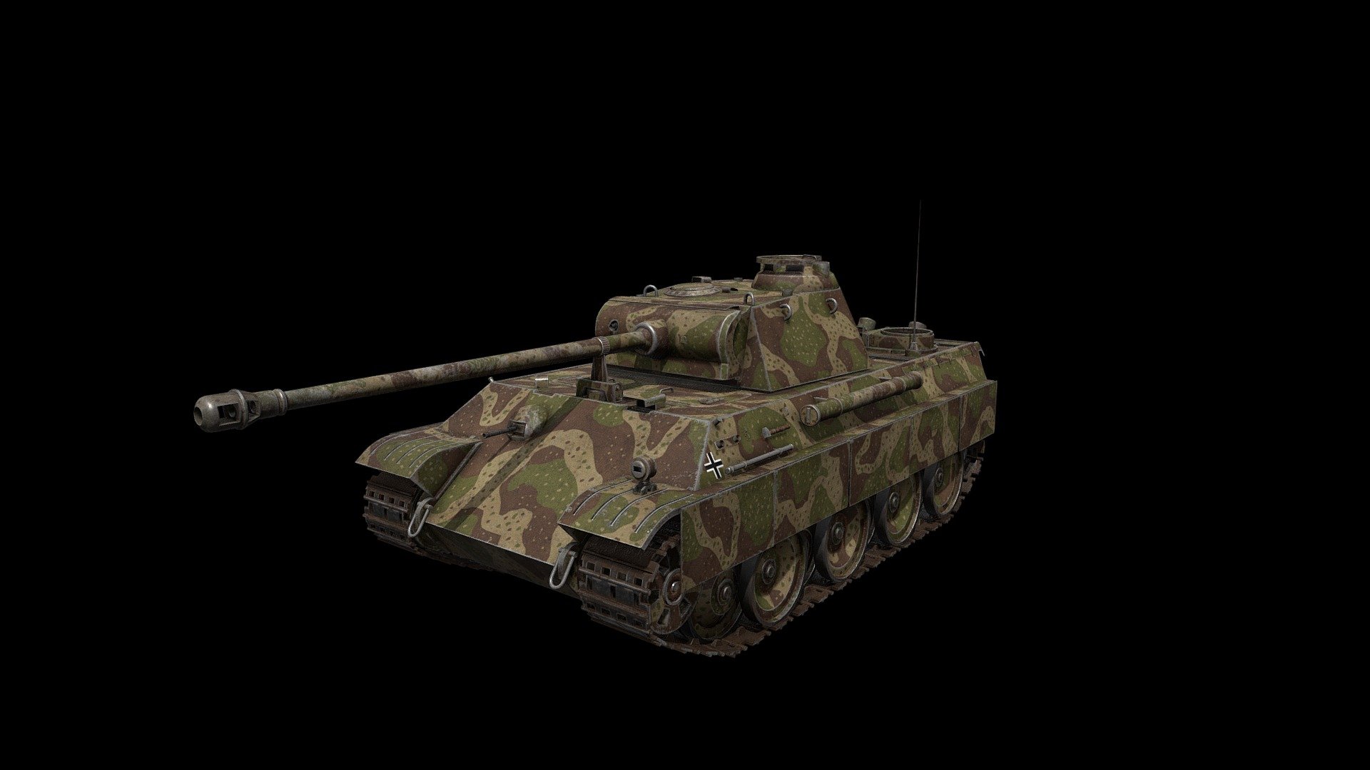 Panzerkampfwagen V Panther G with camo - 3D model by XxRxX [1691621 ...