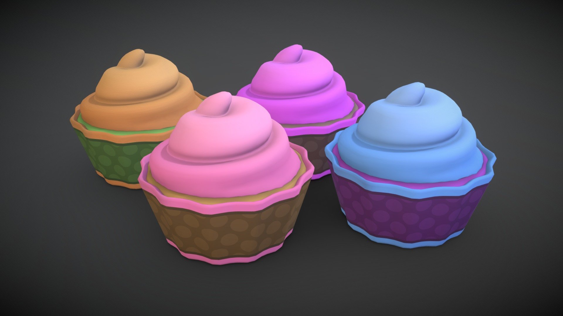 Cupcake 01 (Sweet Pack #01) - 3D model by cubeboystudios [169d674 ...