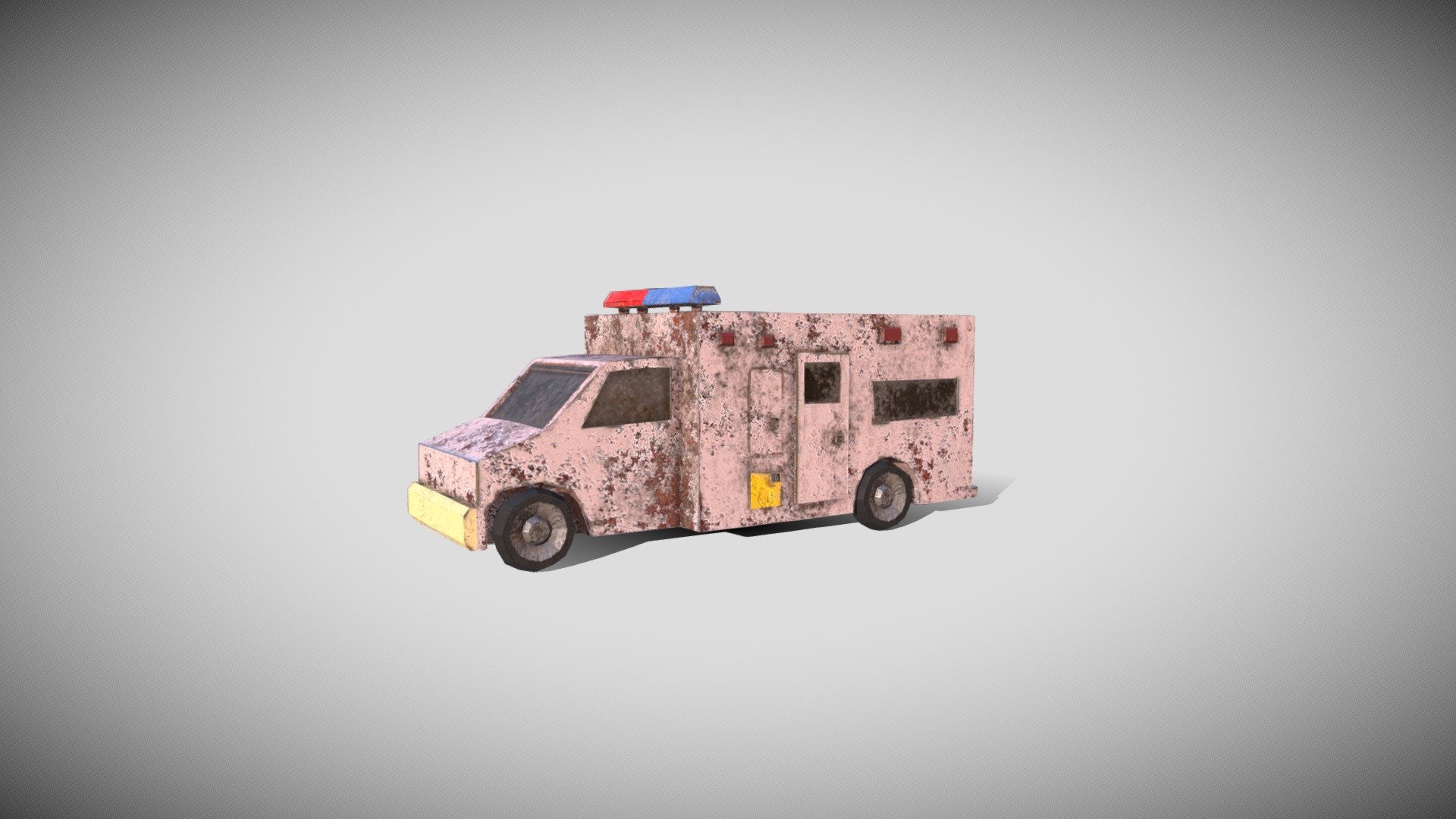 Wrecked Low Poly Ambulance - Download Free 3D model by Mad (@mad1hav ...