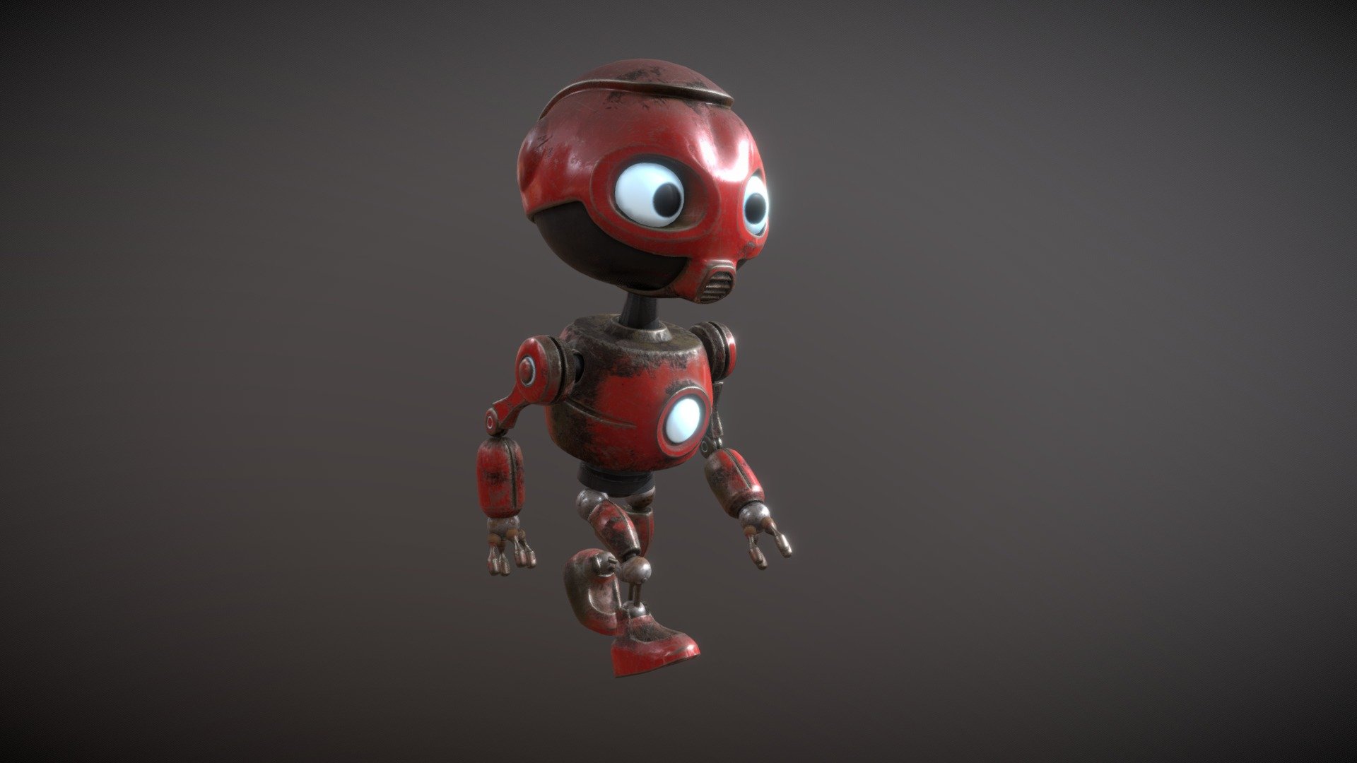 Cute Robot 5 Running - Buy Royalty Free 3D model by Marcelo Barrio ...