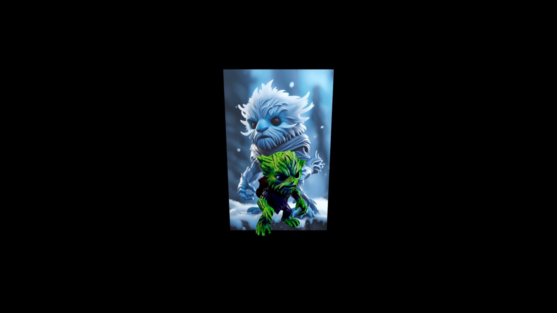 "Winter Creature in the Snow" A 3D illustrati - Download Free 3D model ...