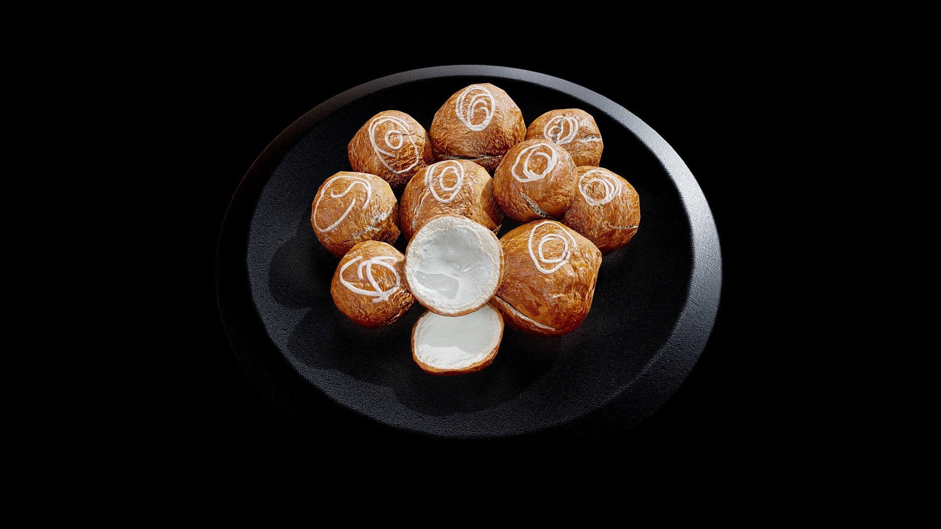 French Cheese Puffs - Buy Royalty Free 3D model by FiveDollarStore ...