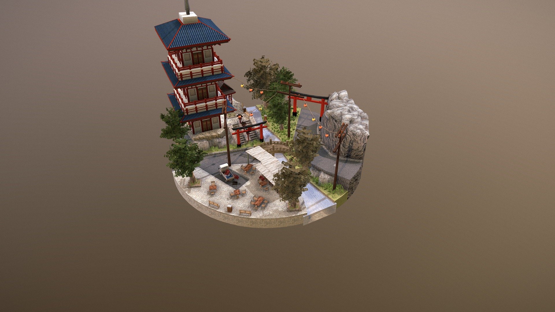 Kyoto CityScene 1DAE08 Annaert Yann - Download Free 3D model by ...
