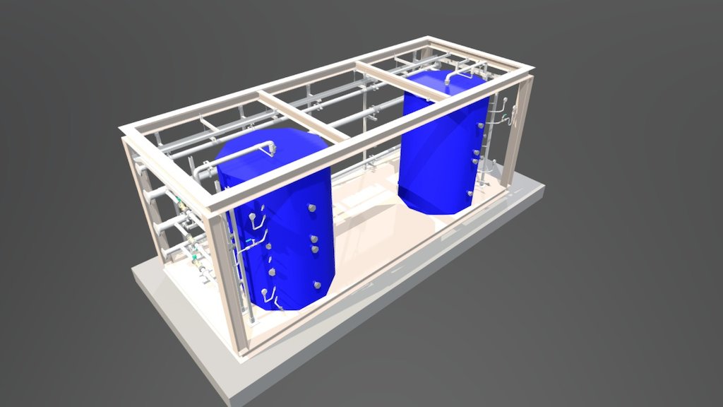 Double tank Skid - 3D model by jgomezedc [16b13ea] - Sketchfab