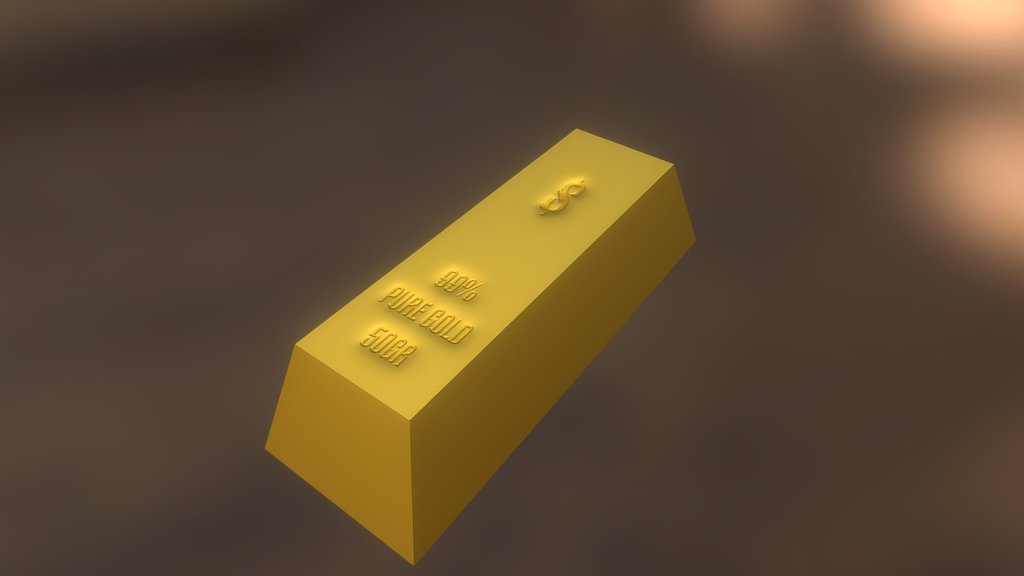 Gold Ingot - 3D model by Escoly [16b54bd] - Sketchfab