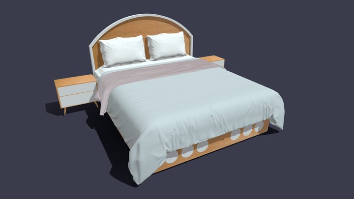 Queen-bed 3D models - Sketchfab
