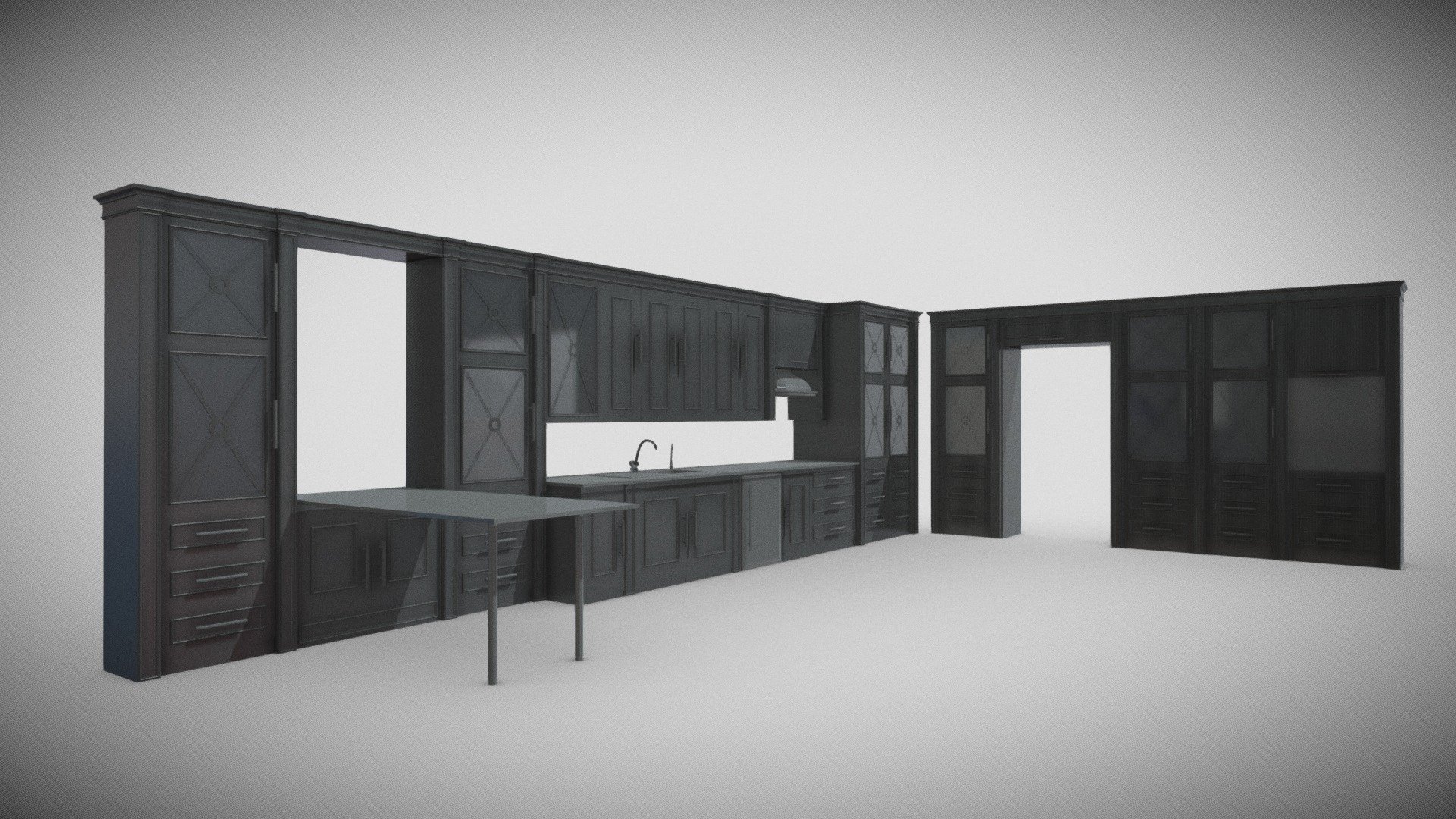 ready-made modern kitchen 3D model - 3D model by nvere [16b719c ...