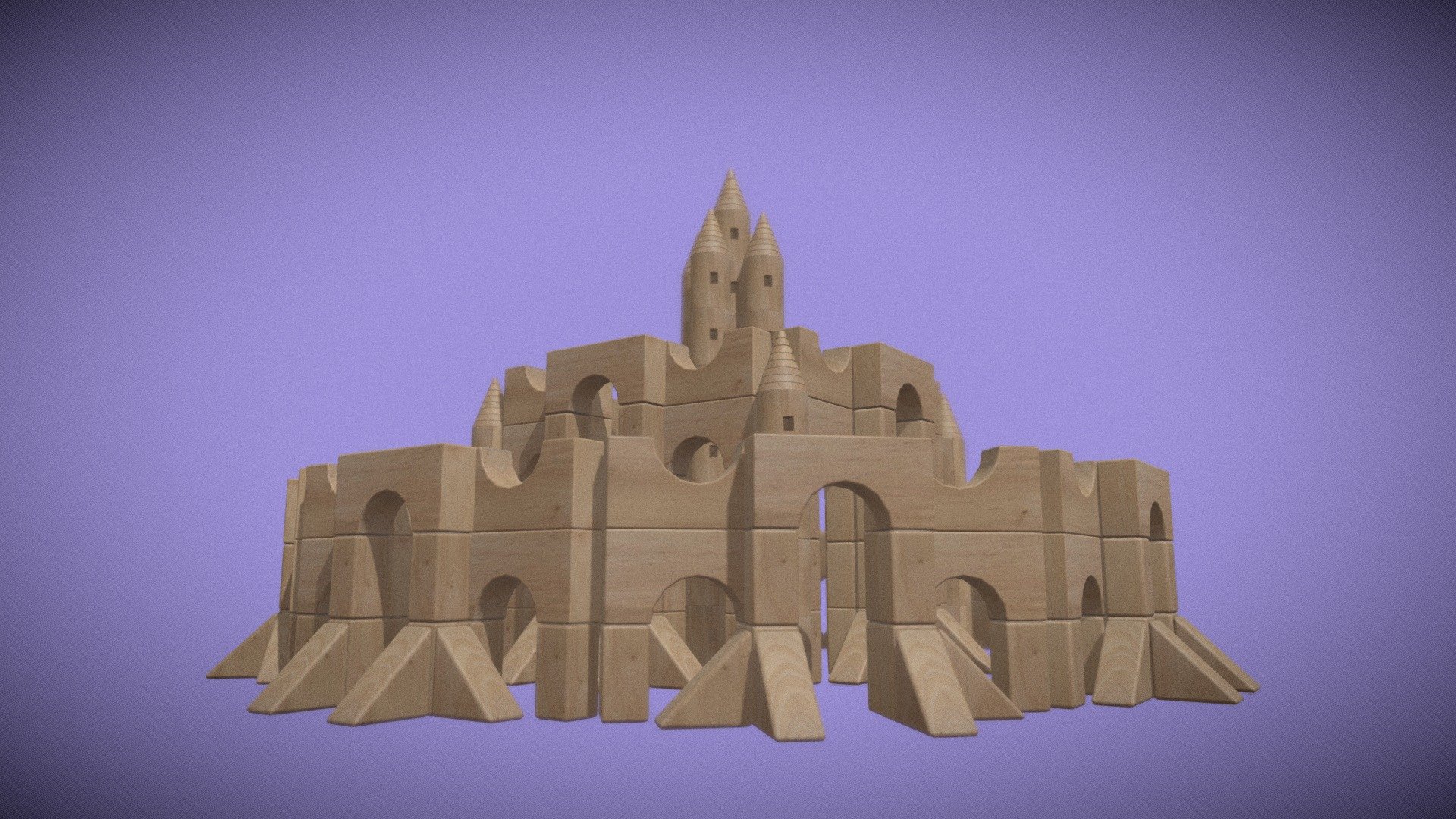 Unit Block Castle - Download Free 3D model by Brandon Chao (@btchao ...