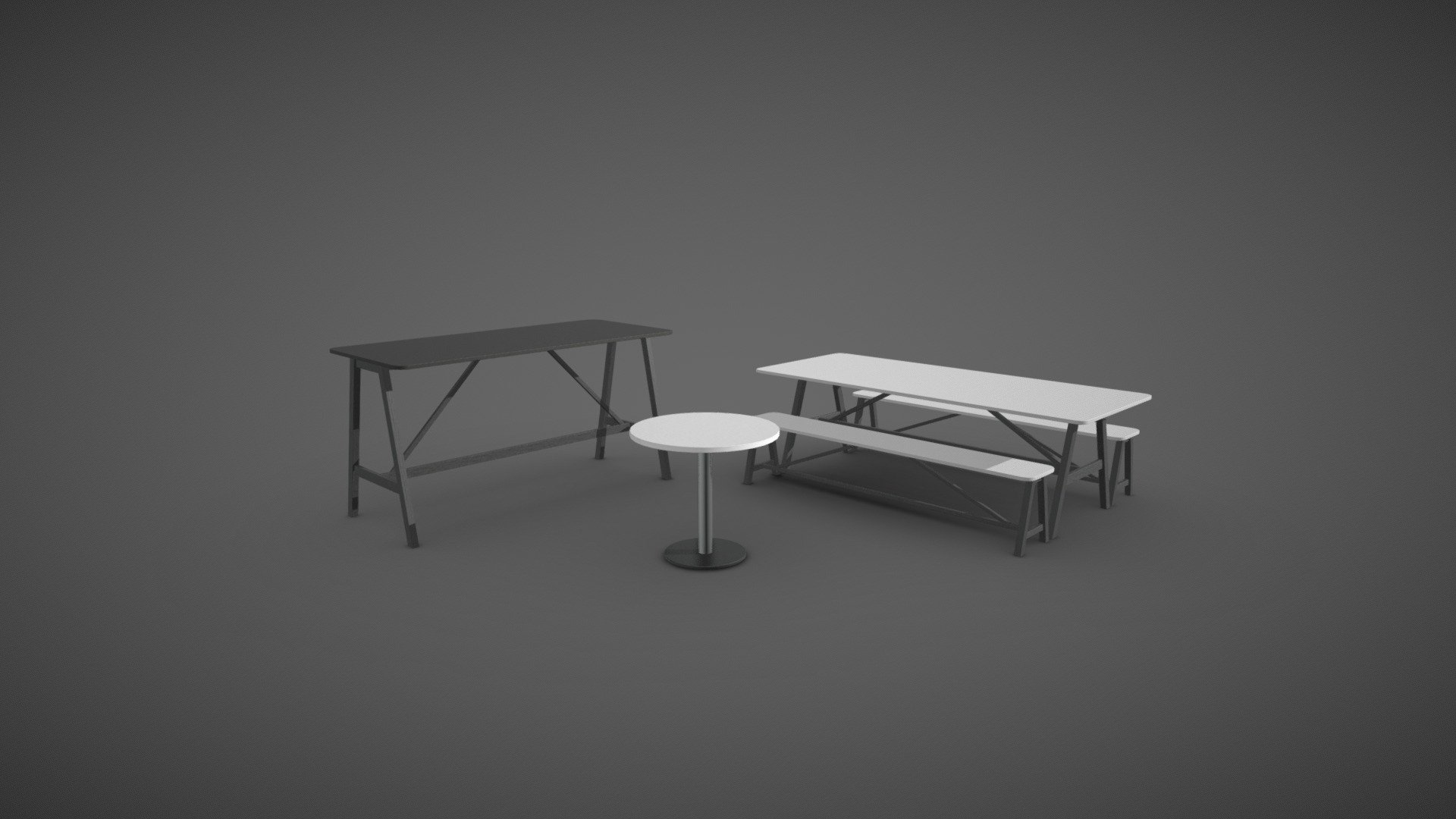 Café Tables - 3D model by immersive-b [16b79e8] - Sketchfab