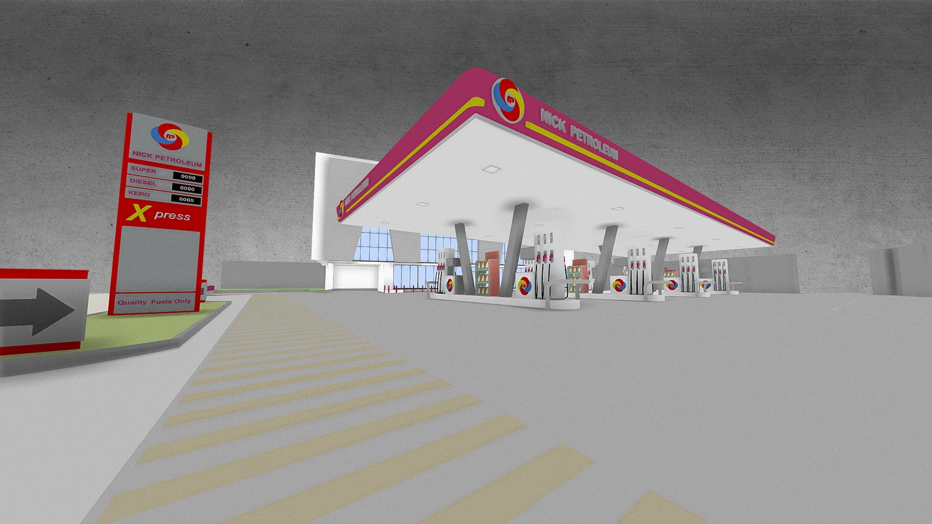 Fuel Station-Original - 3D model by Gabochie Design (@gabochie ...