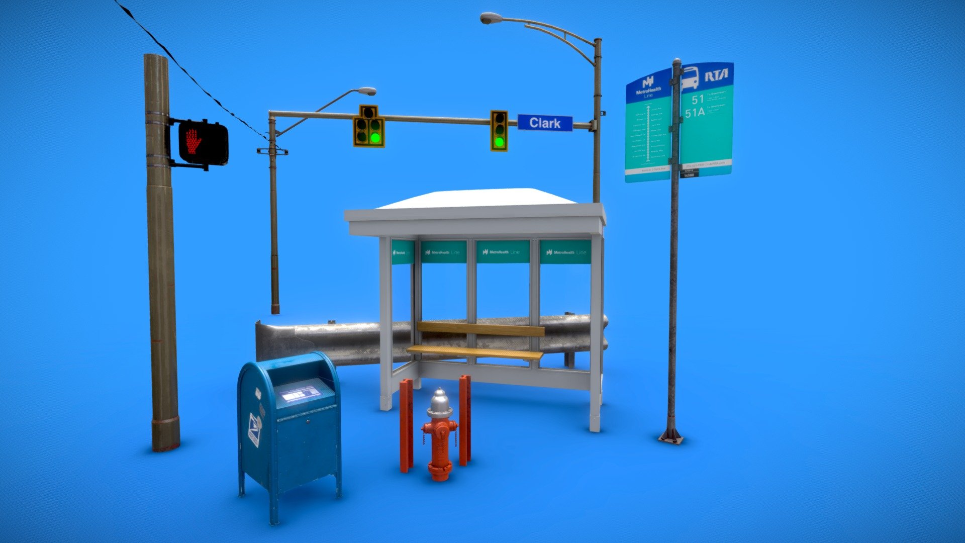 PBR City Props Bundle - Buy Royalty Free 3D model by Gianluca Tessicini ...