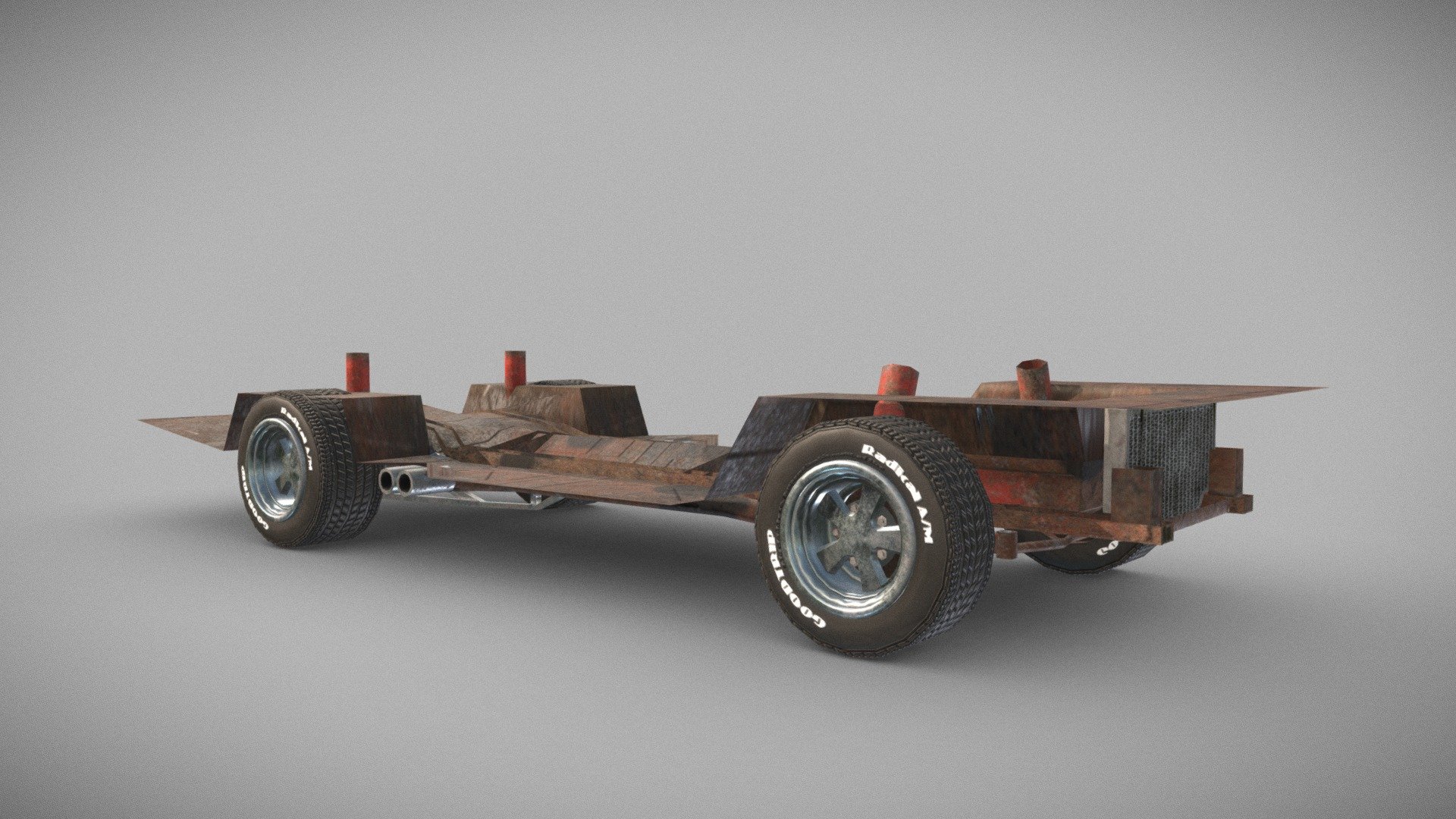 Low Poly Muscle Car Chassis - Download Free 3D model by Jorma Rysky ...