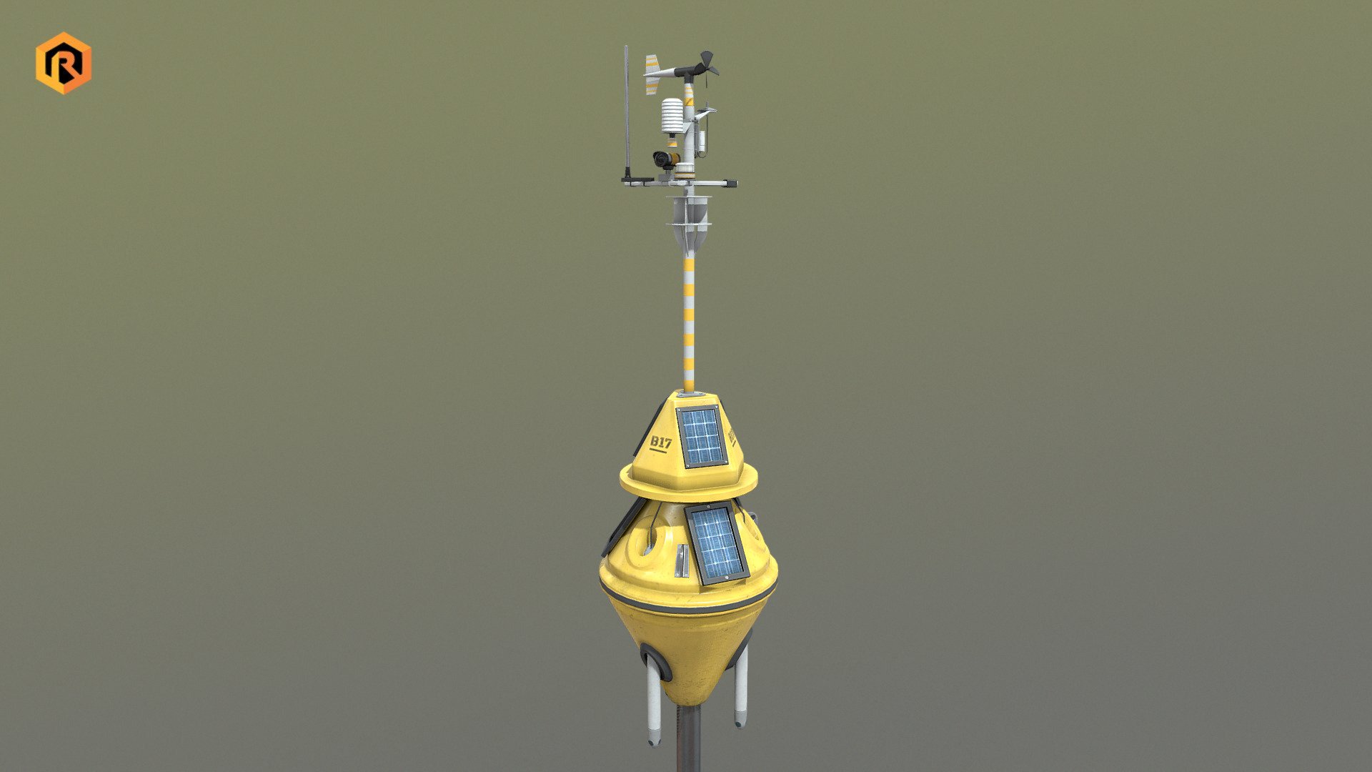 Weather Data Buoy - Buy Royalty Free 3D model by Rescue3D Assets ...