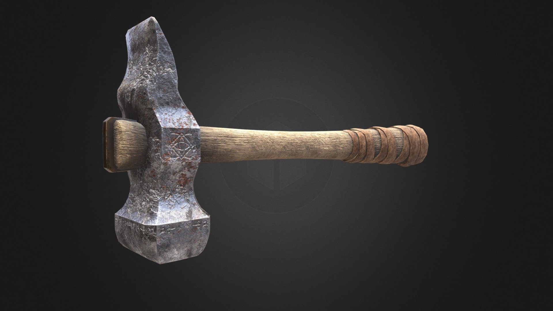 Blacksmith Hammer (game ready asset) - Download Free 3D model by ...