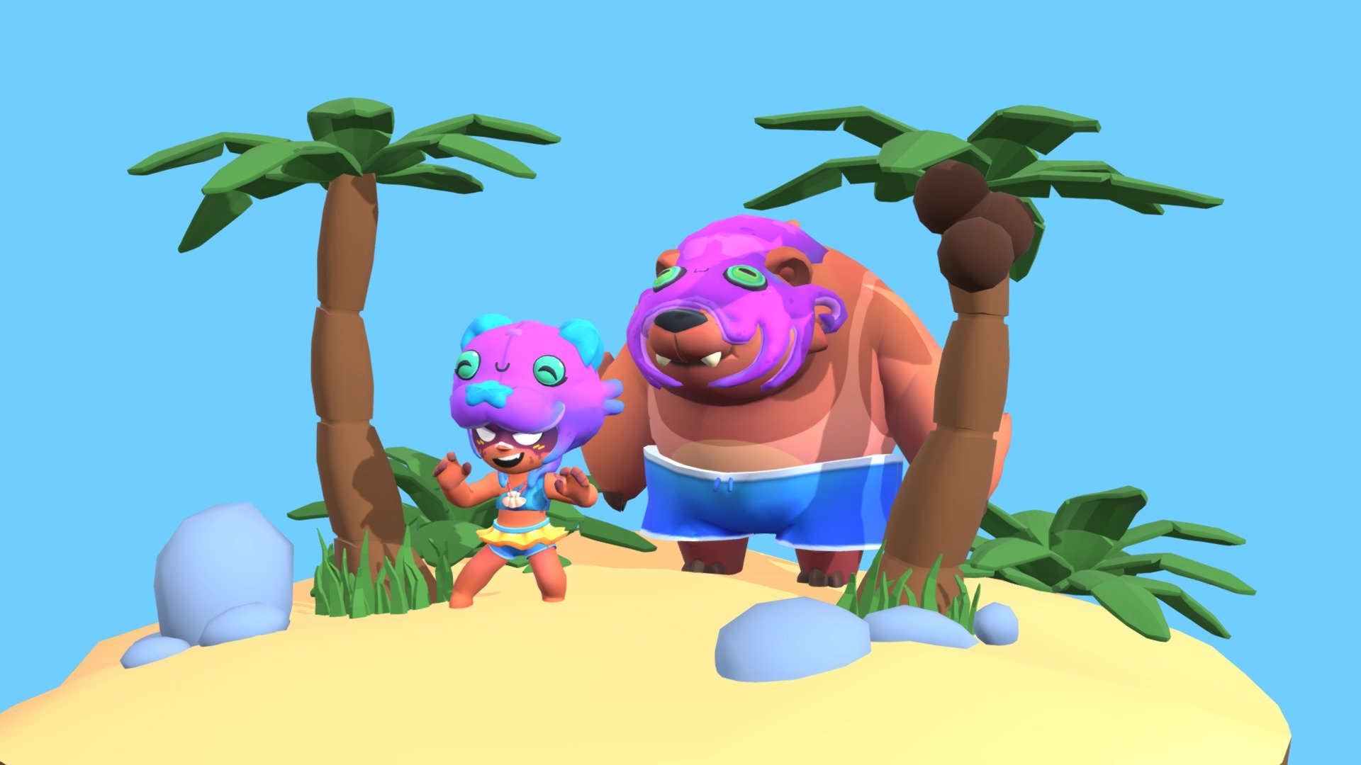 Octo-Nita Summer Splash - 3D model by douglascmreis [16c574f] - Sketchfab