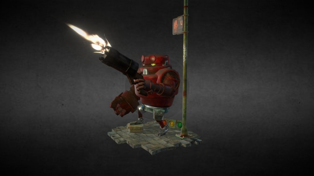 Hellboy Gunshot Pose - 3D model by David Santos (@dsantos) [16c77ab ...