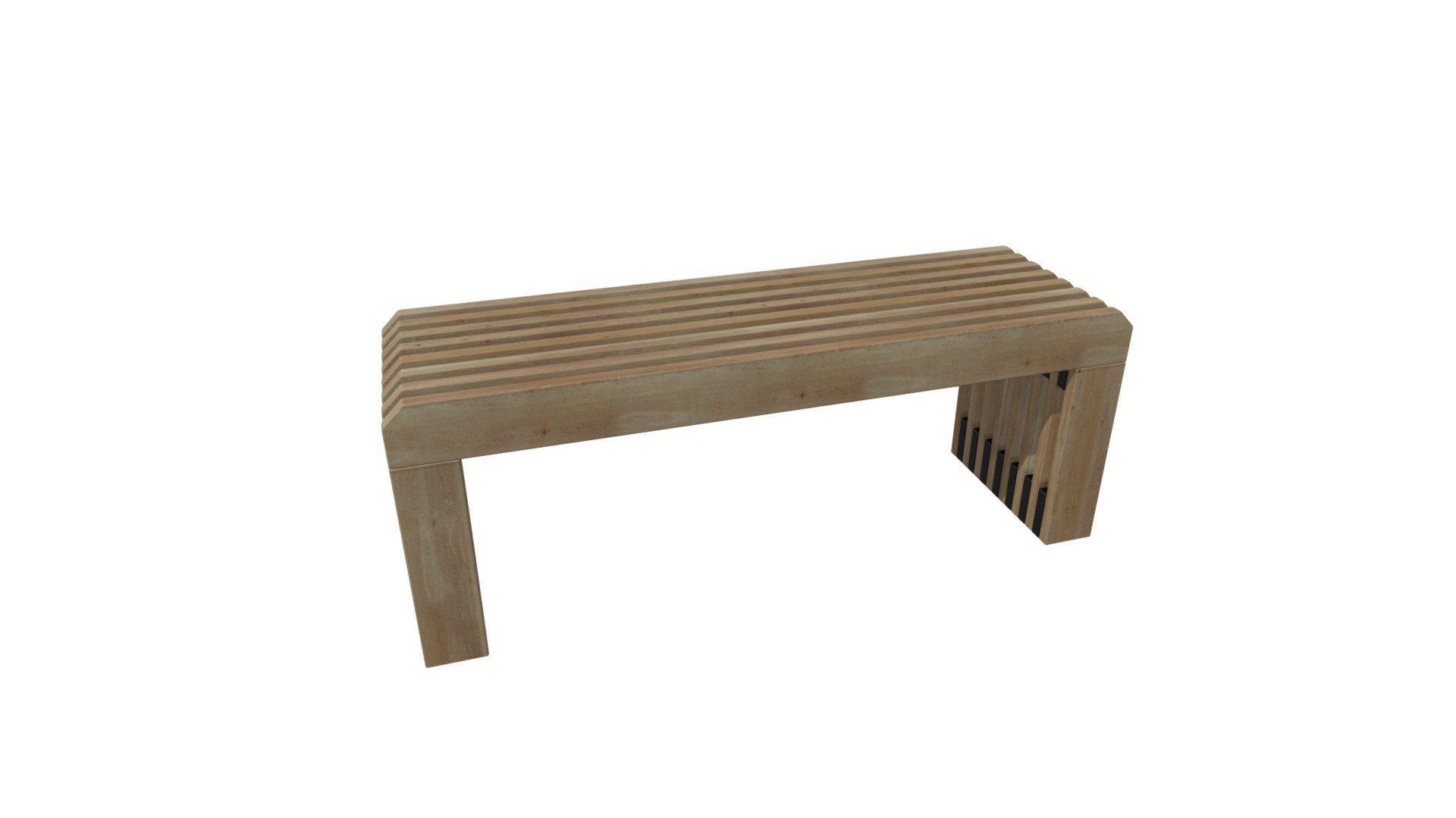 Free 3d Model Wooden bench - Download Free 3D model by DELTAHEDRA ...