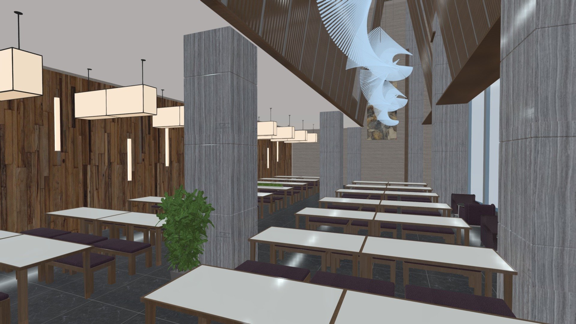 Restaurant | Staff Cafeteria - Download Free 3D model by Arbin4444 ...