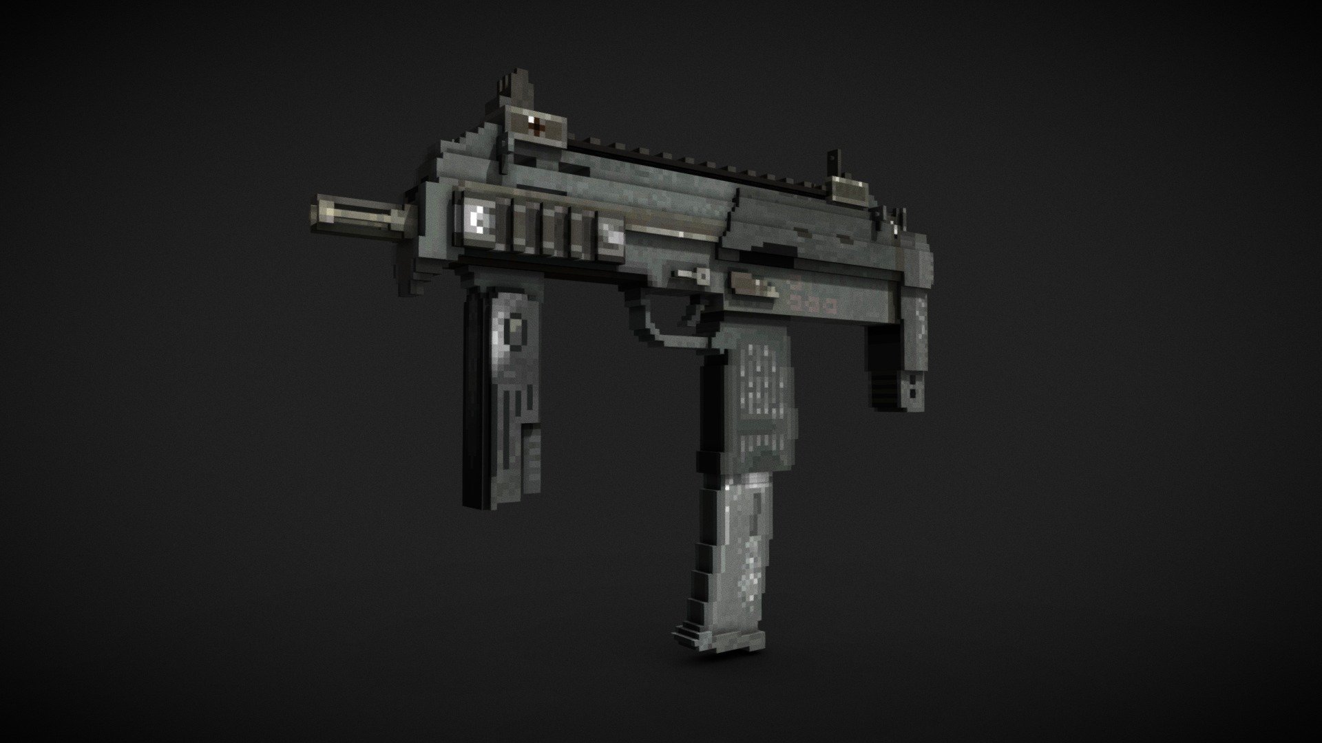 MP7 - Voxel Art - 3D model by Tung Linh (@tlinhh.41) [16cba34] - Sketchfab