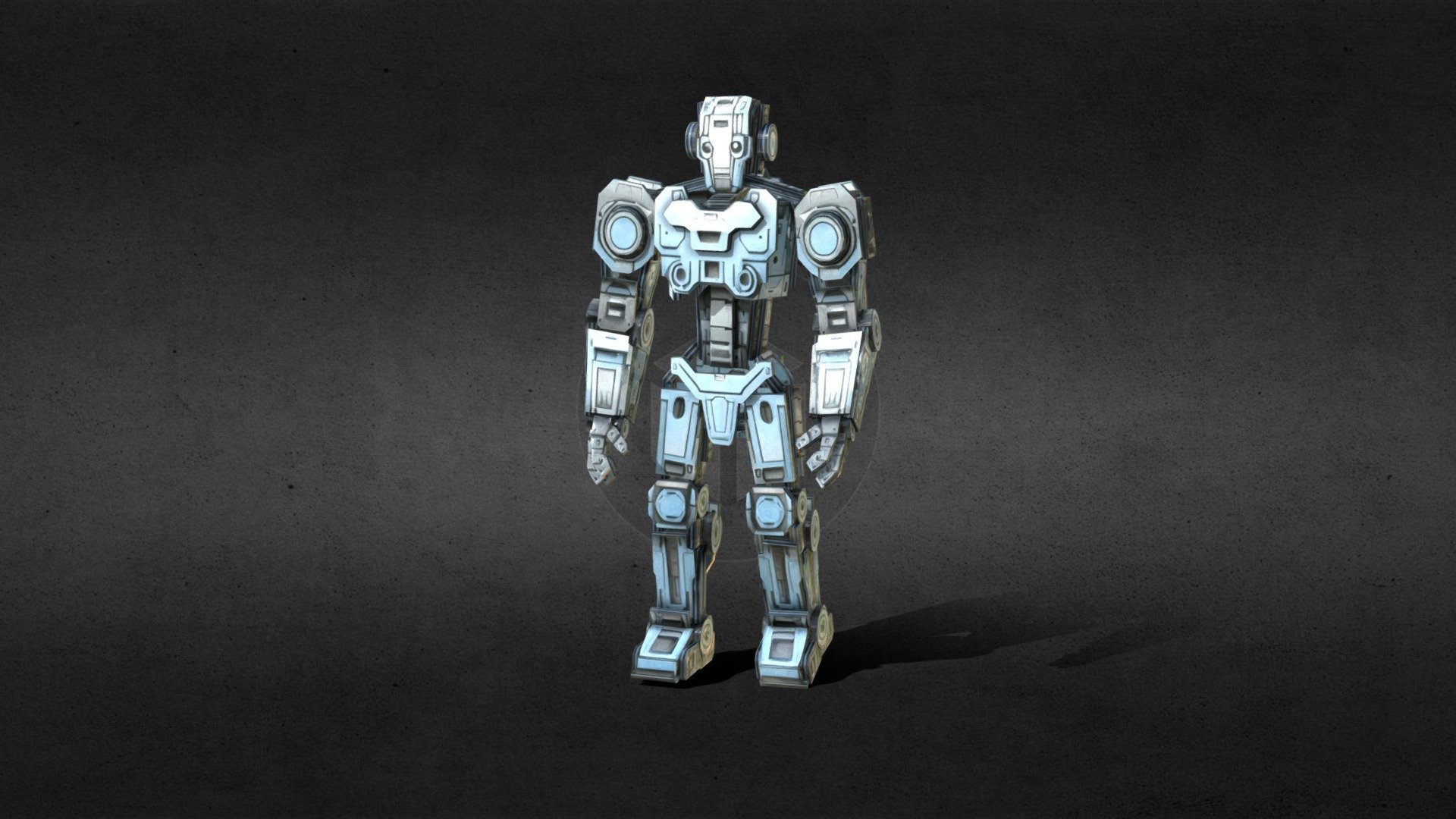 Lowpoly metal robot, cartoon style - Buy Royalty Free 3D model by ...