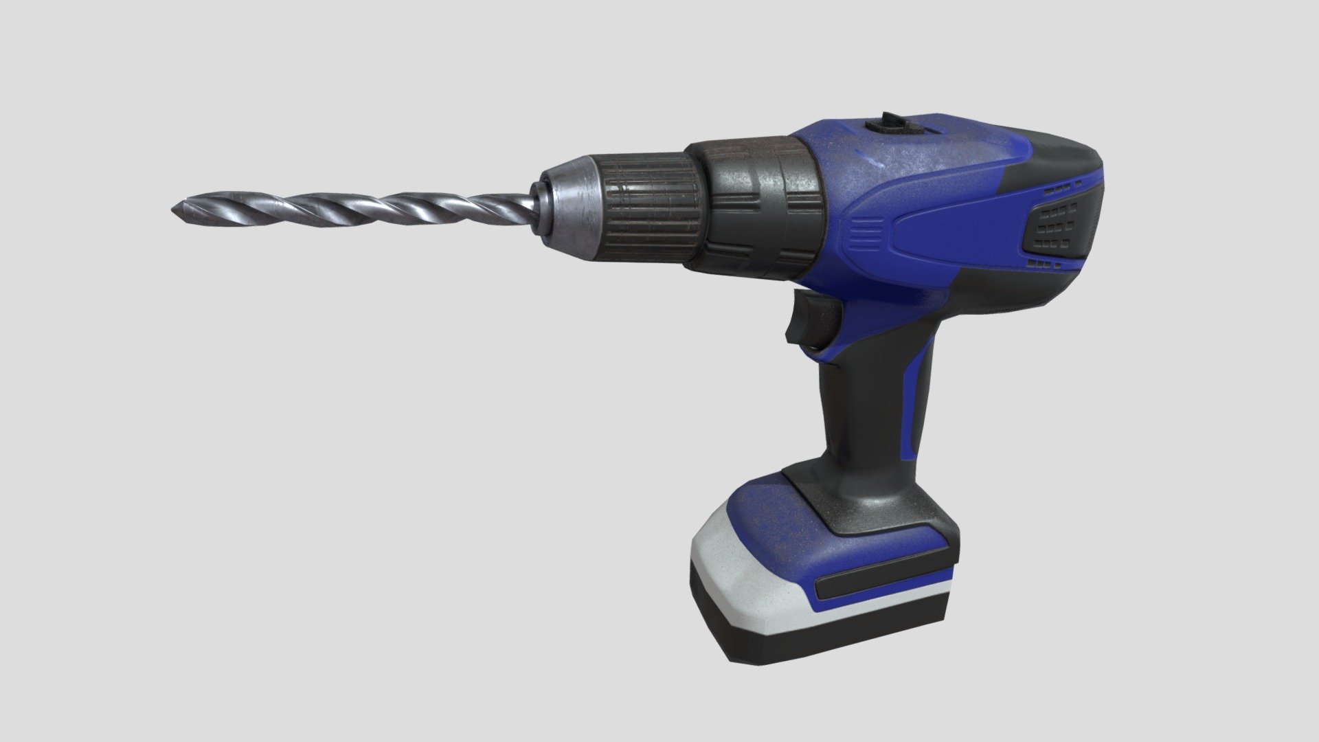 Animated drill, low-poly model - 3D model by elmwall [16cdd3e] - Sketchfab