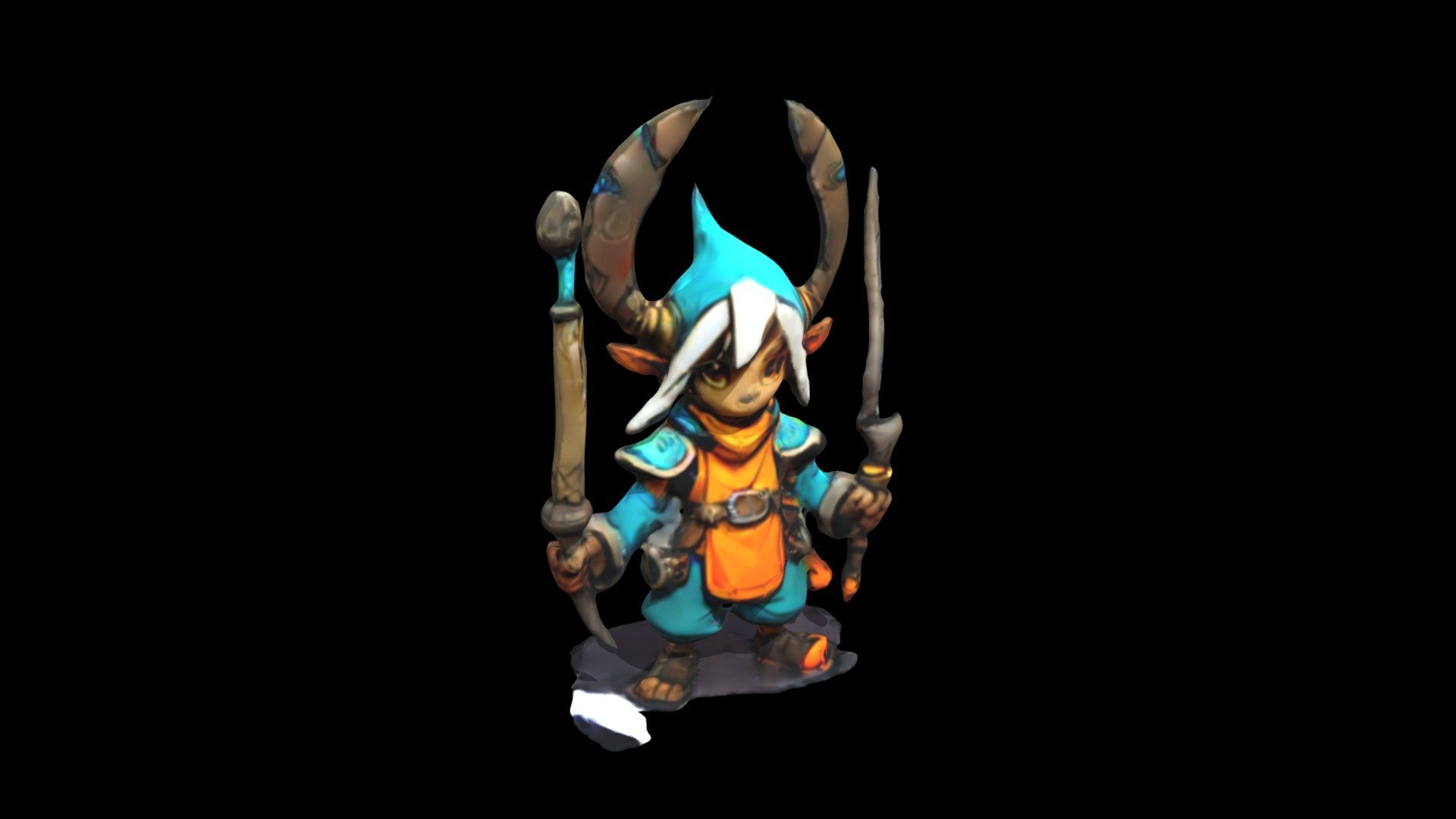 Dofi Xerox, an animated character with horns and - Download Free 3D ...