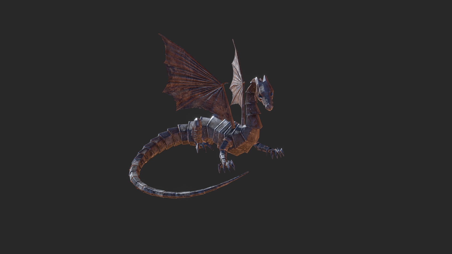 Metal Dragon - 3D model by Michał Zomerski (@michaelangelo666) [16cfe1c ...