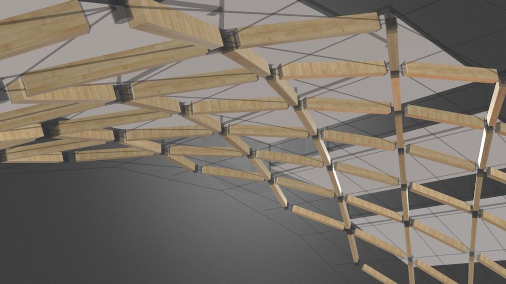 Diagrid Barrel Vault And Diamond Trusses - 3D model by bryancasey ...