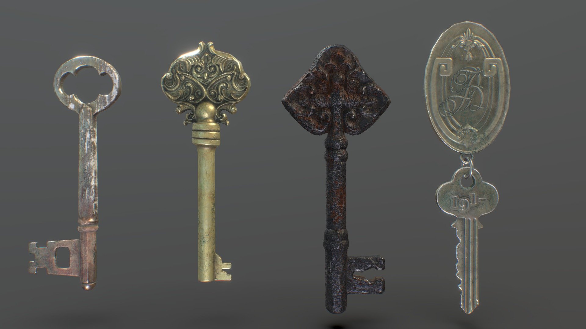 Keys - Download Free 3D model by aruspice (@vtomioka) [16d847c] - Sketchfab