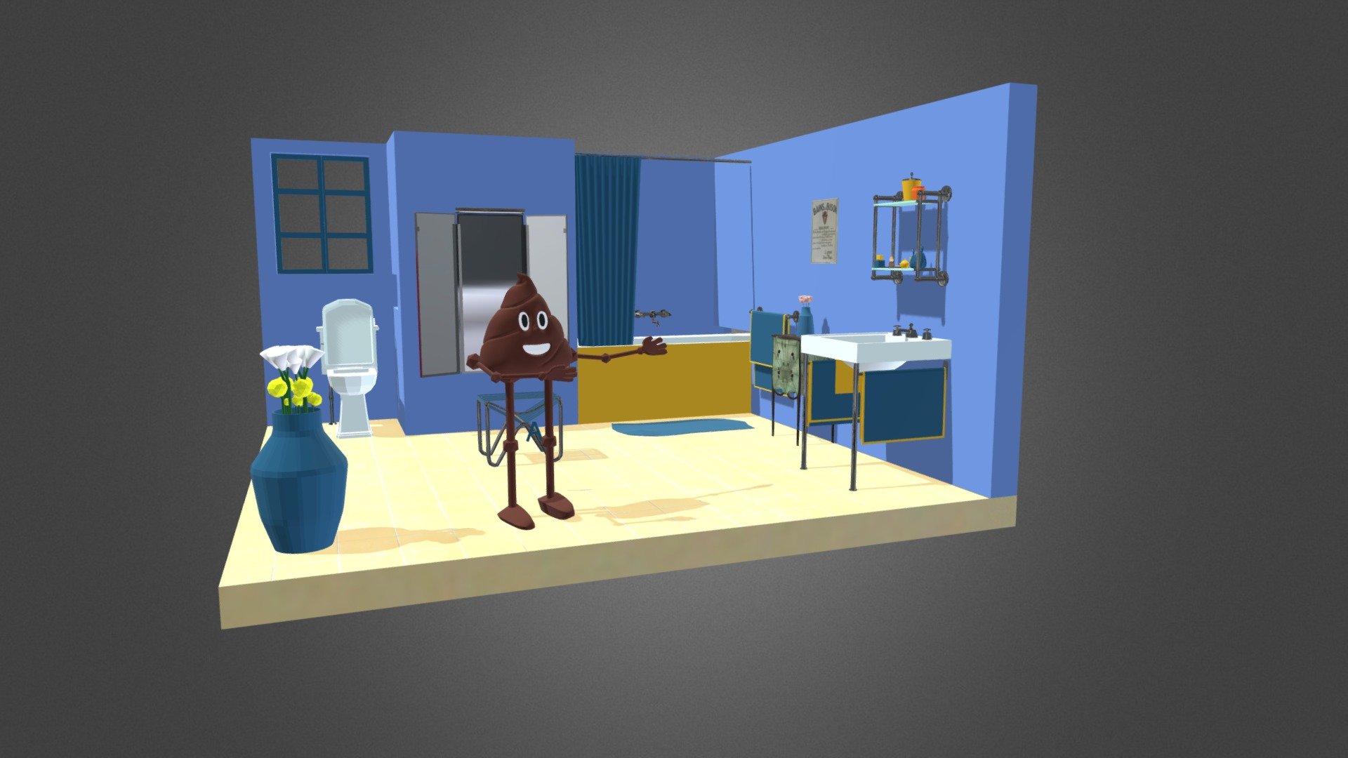 M.Caca Bathroom - 3D model by SeleneBleue [16df1a5] - Sketchfab